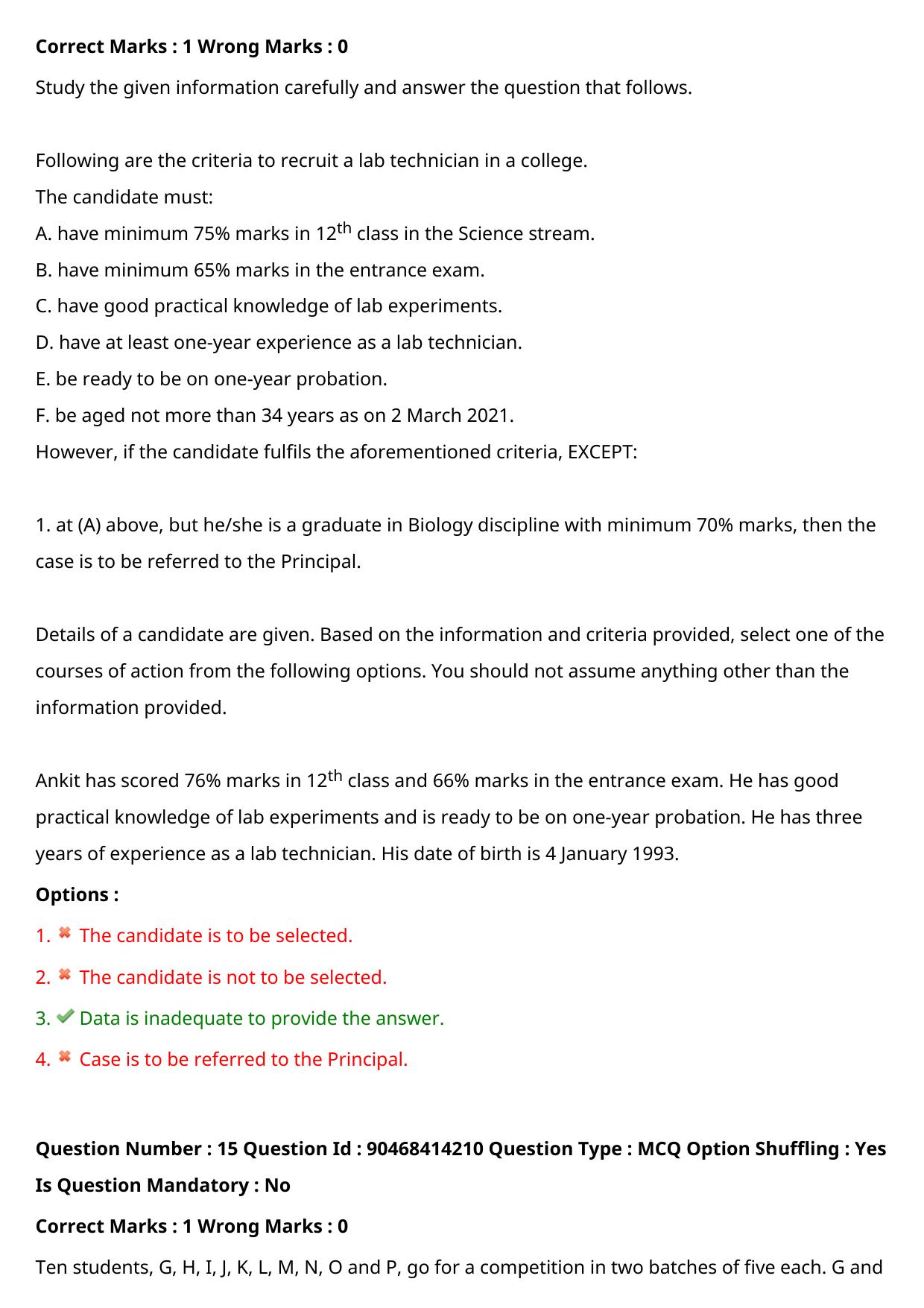 NMIMS CET 2021 Question Paper - IndCareer Docs