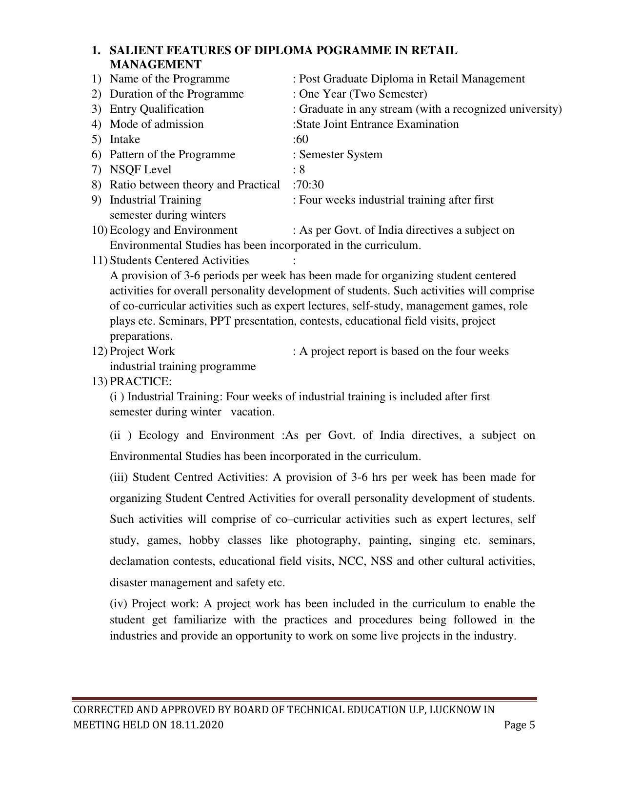 SYLLABUS FOR FIRST SEMESTER SESSION (2020-2021) - TWO SEMESTER POST ...