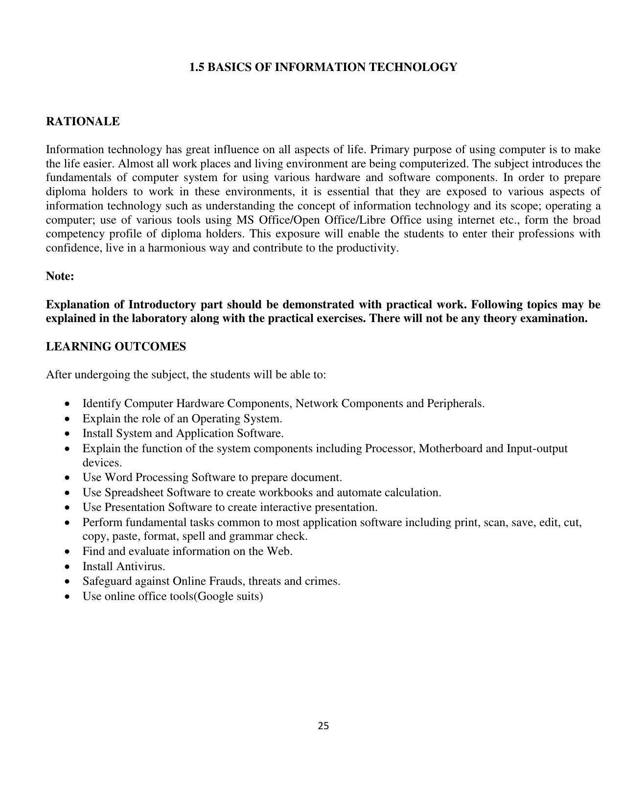 SYLLABUS FOR FIRST SEMESTER SESSION (2020-2021) - TWO SEMESTER POST ...