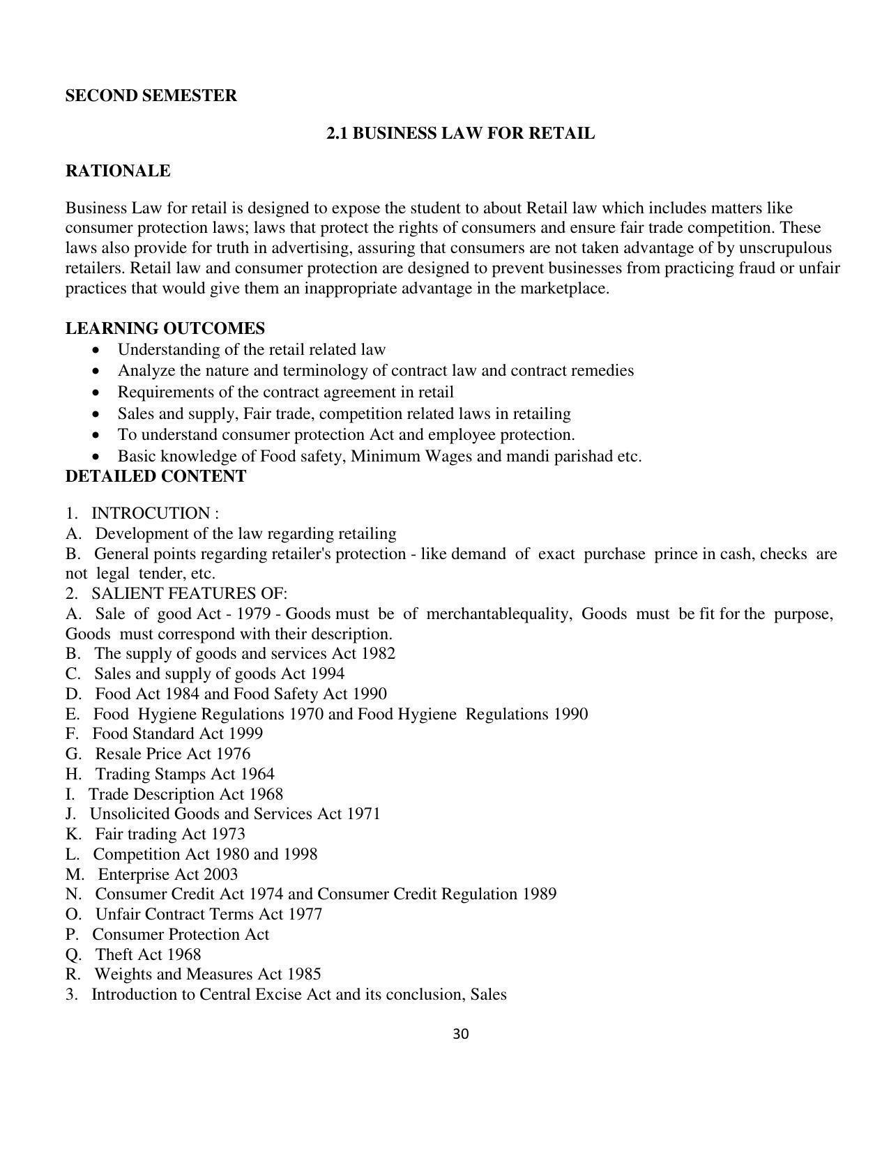 SYLLABUS FOR FIRST SEMESTER SESSION (2020-2021) - TWO SEMESTER POST ...