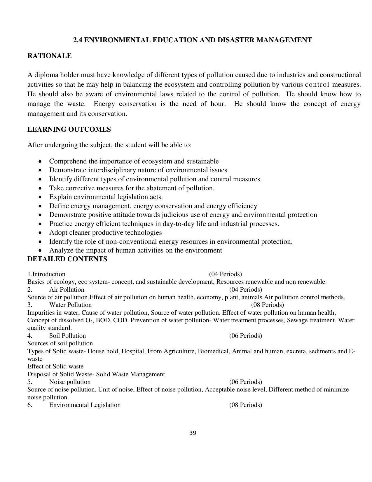 SYLLABUS FOR FIRST SEMESTER SESSION (2020-2021) - TWO SEMESTER POST ...