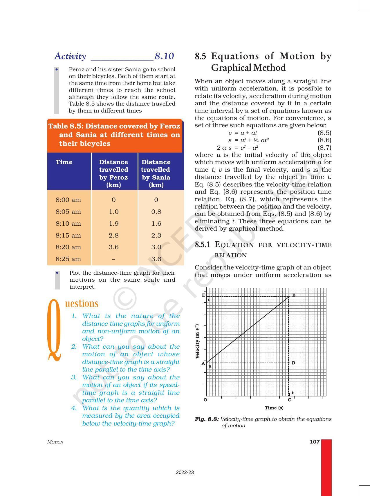 NCERT Book For Class 9 Science Chapter 8 Motion IndCareer Docs