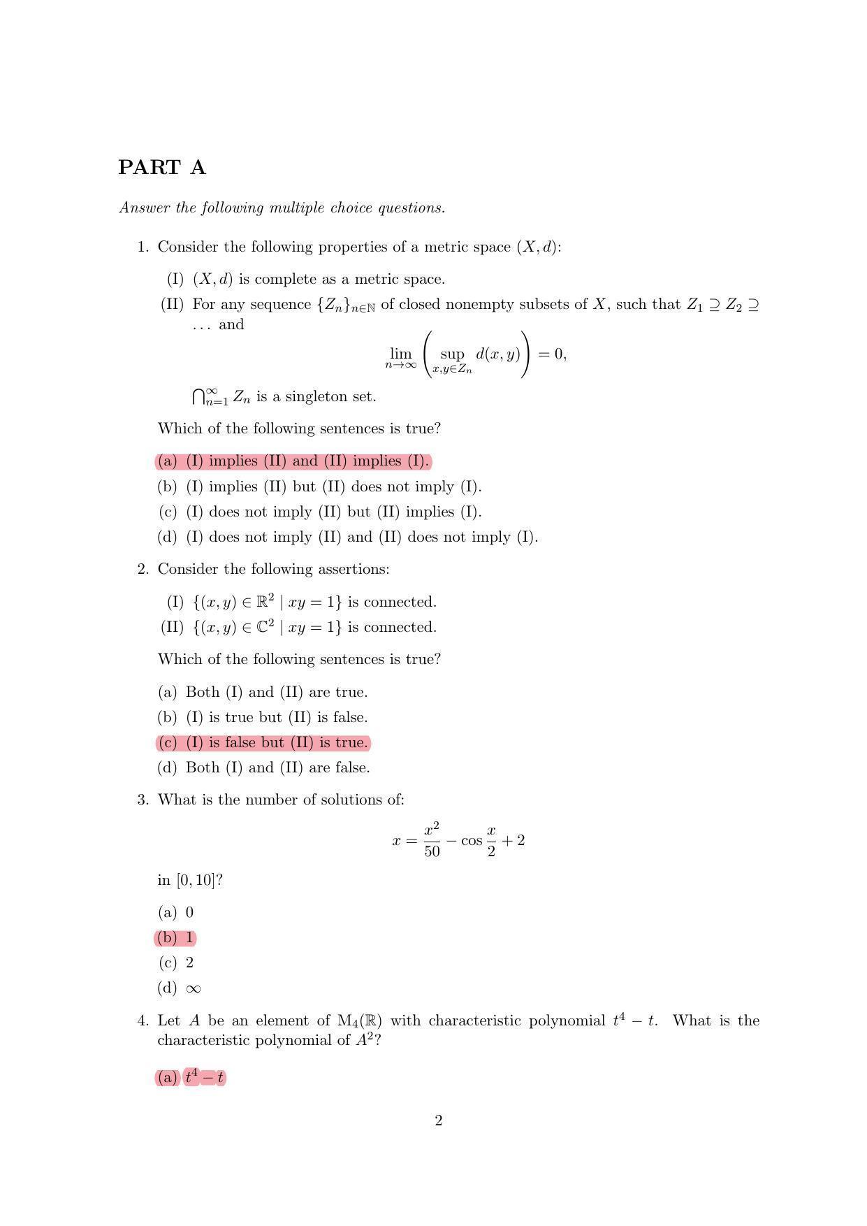 TIFR GS 2022 Mathematics Question Paper - IndCareer Docs