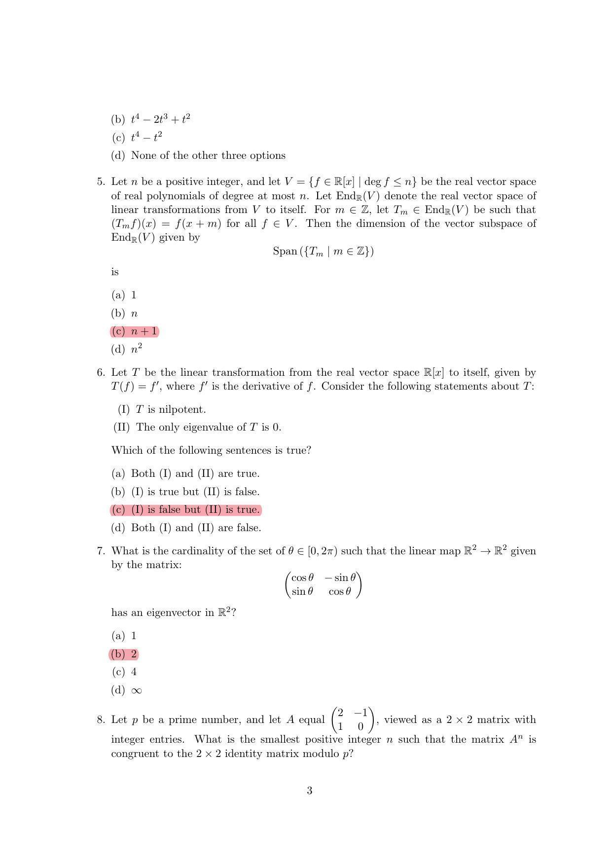 TIFR GS 2022 Mathematics Question Paper - IndCareer Docs