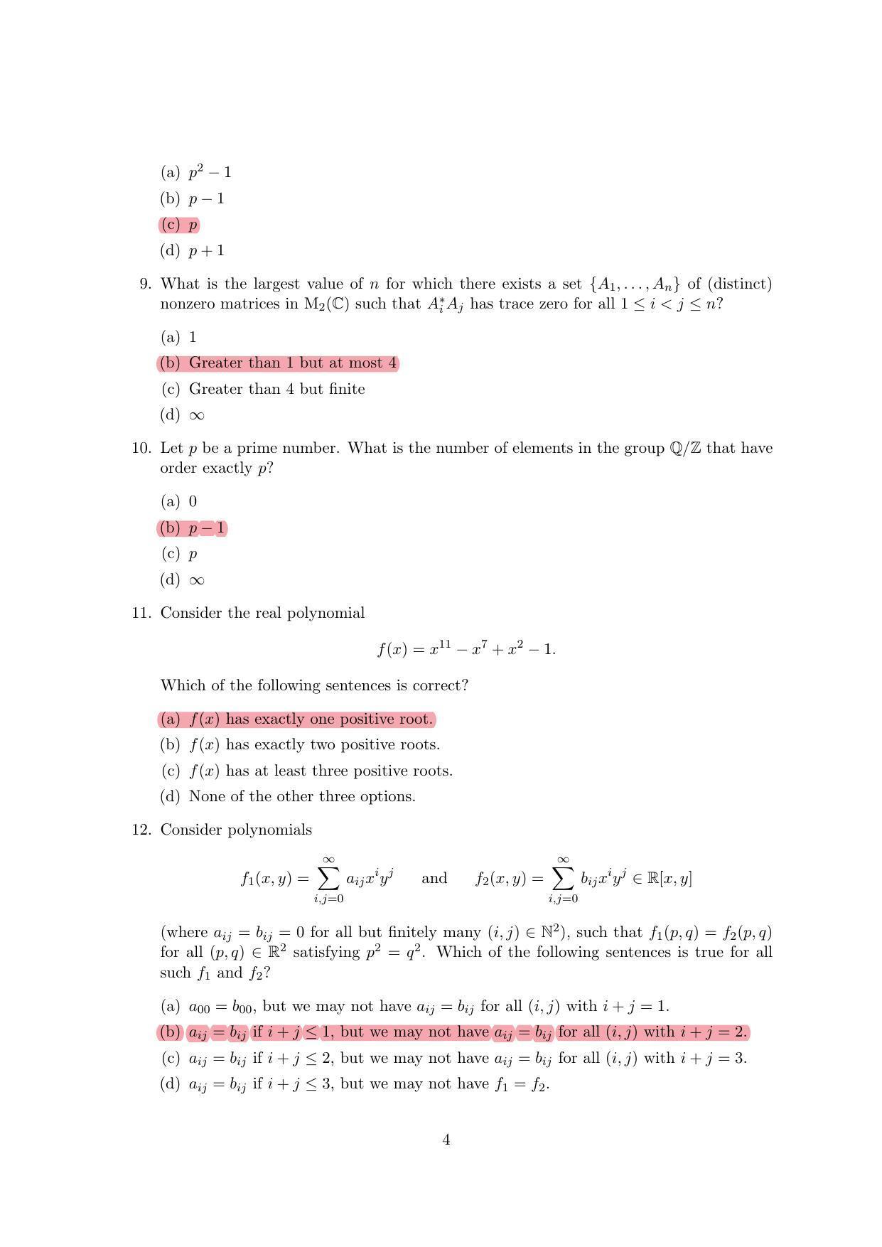 TIFR GS 2022 Mathematics Question Paper - IndCareer Docs
