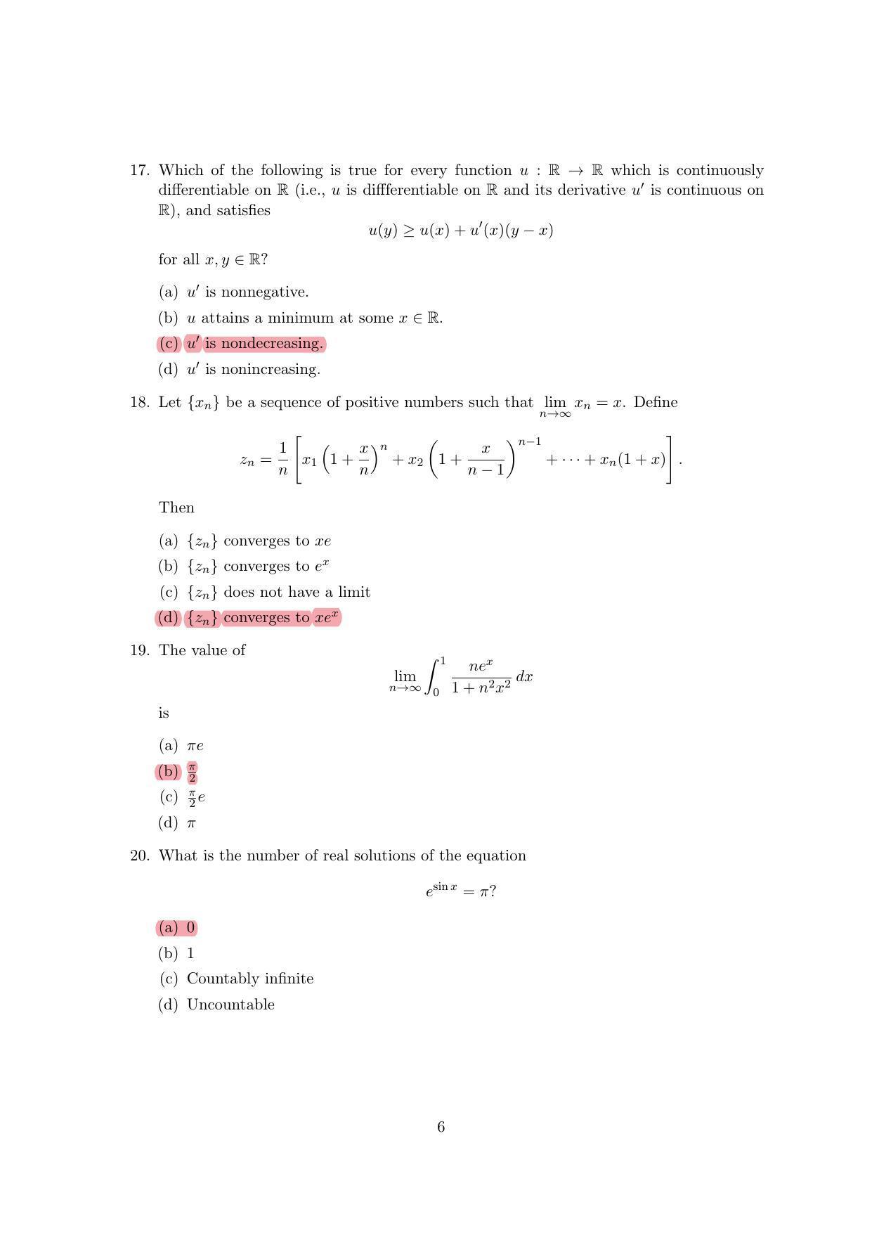TIFR GS 2022 Mathematics Question Paper - IndCareer Docs