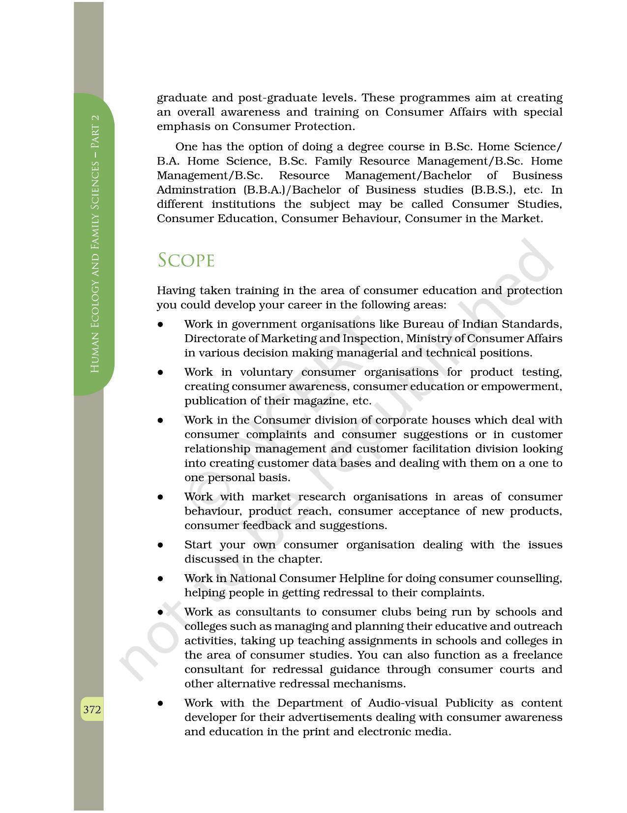 NCERT Book for Class 12 Home Science Chapter 20 Consumer