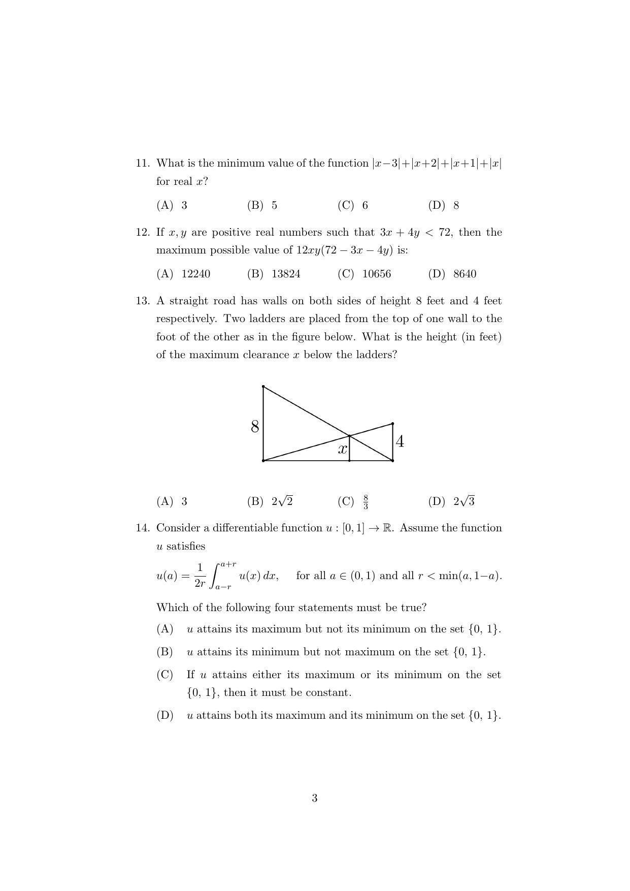 ISI Admission Test B.Stat UGA 2022 Sample Paper - IndCareer Docs