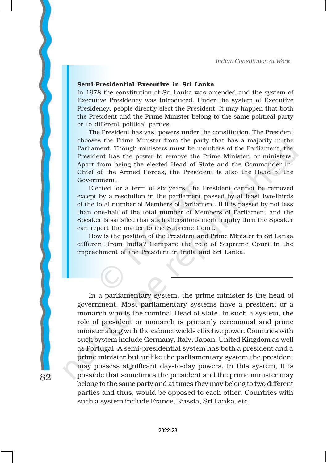 NCERT Book for Class 11 Political Science Chapter 4 Executive