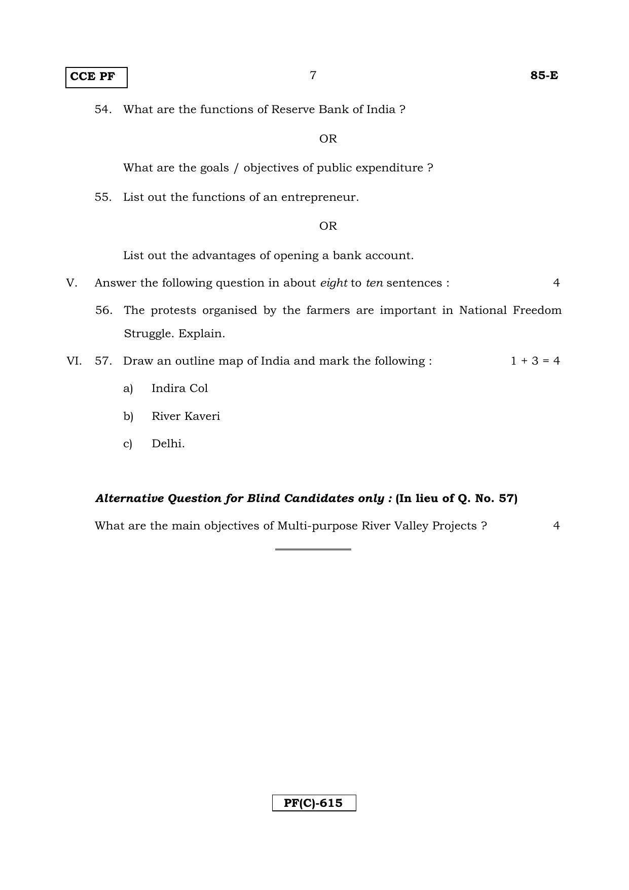 Karnataka SSLC Social Science (ENGLISH Medium) - 85E-C Version_e3 March ...