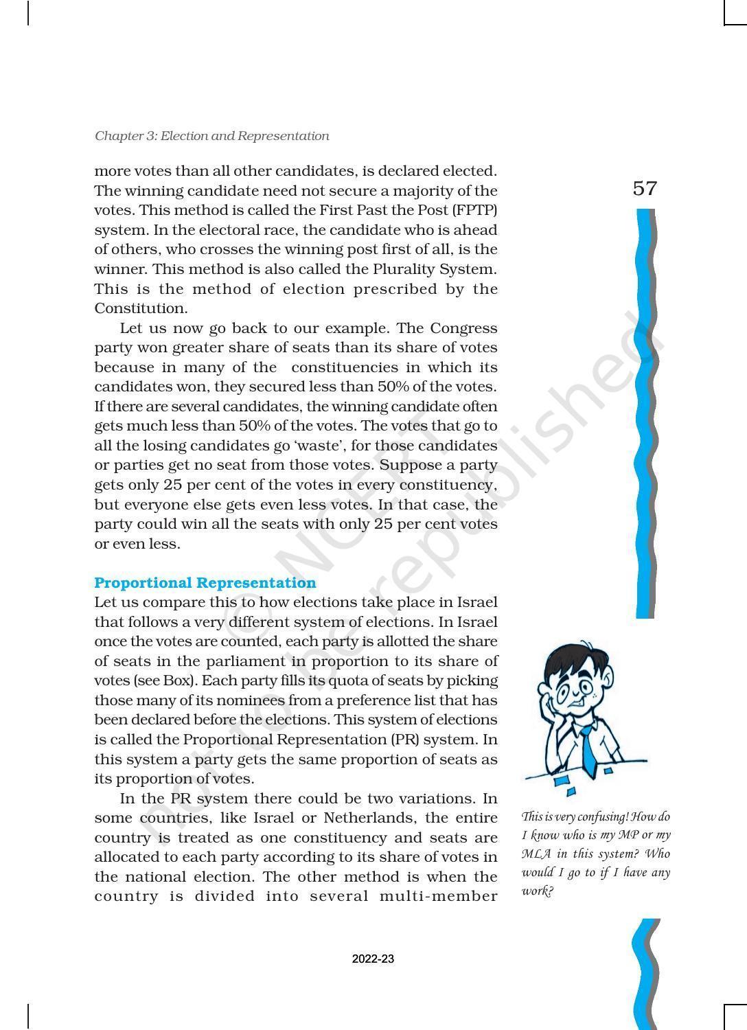 NCERT Book for Class 11 Political Science Chapter 3 Election