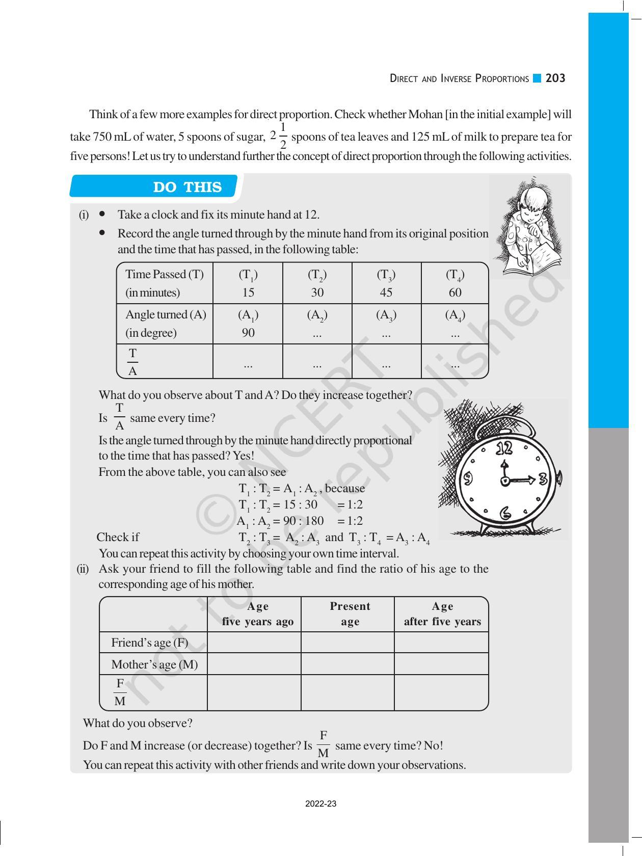 NCERT Book for Class 8 Maths Chapter 13 Direct and Inverse