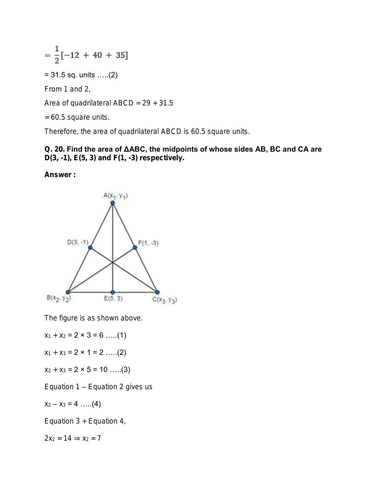 RS Aggarwal Solutions for 11th Class Maths Chapter 20-Straight Lines ...