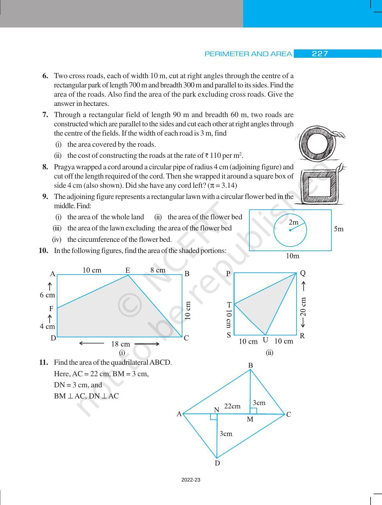 NCERT Book for Class 7 Maths: Chapter 11-Perimeter and Area - IndCareer ...