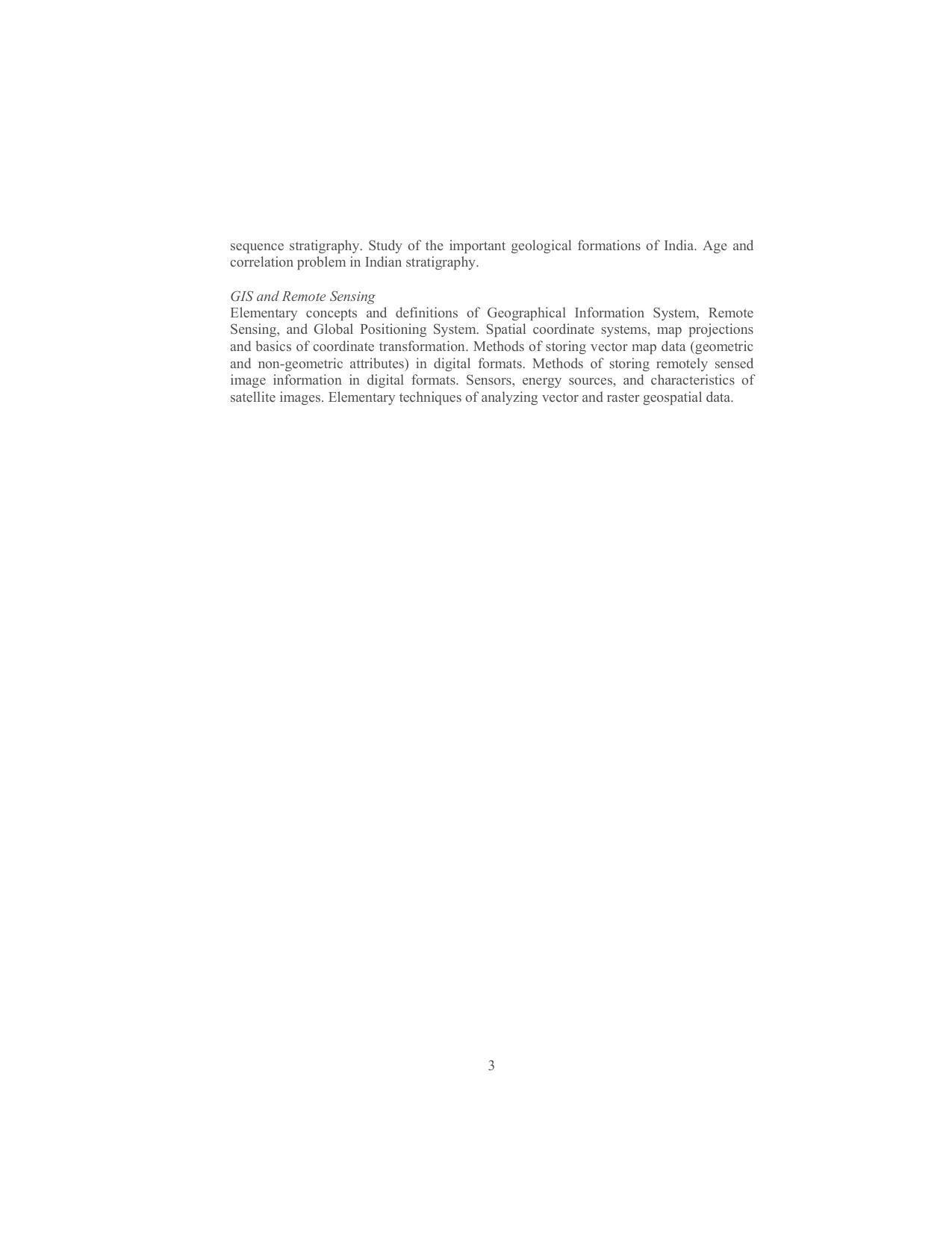 ISI Admission Test JRF in Geology Syllabus - IndCareer Docs