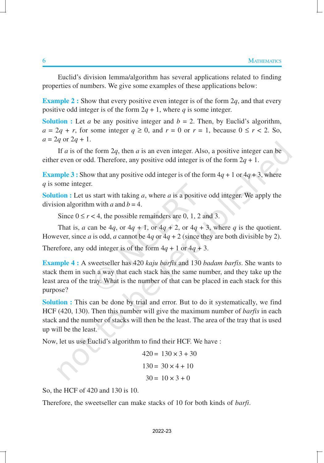 NCERT Book for Class 10 Maths Chapter 1 Real Numbers - IndCareer Schools
