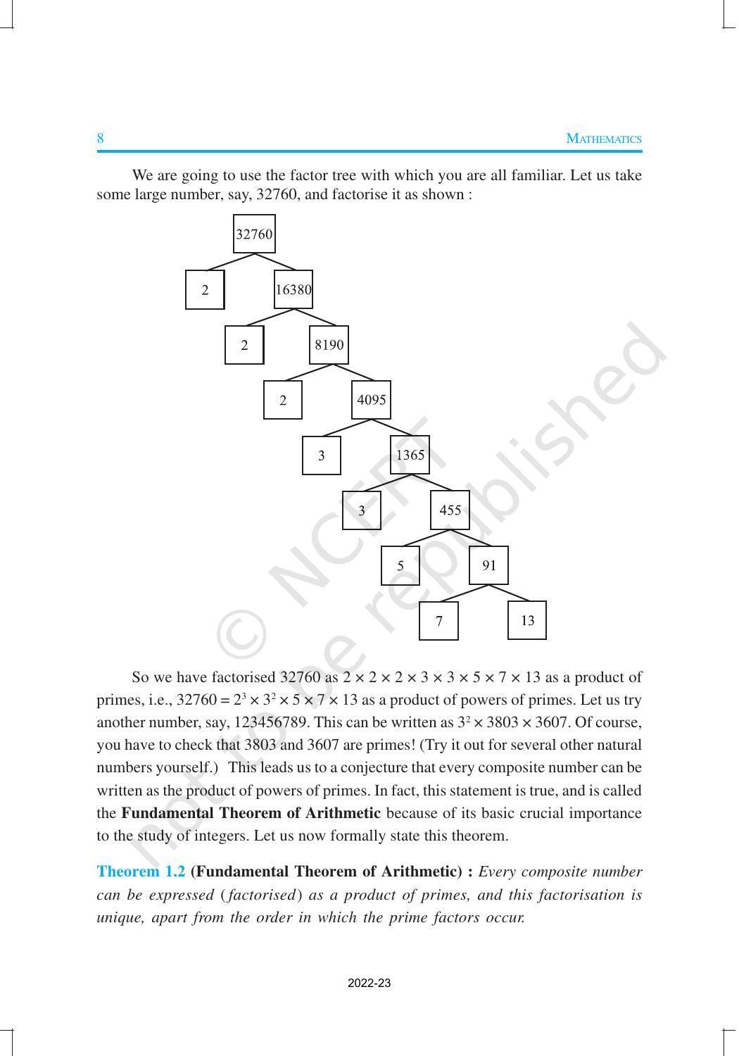 NCERT Book for Class 10 Maths Chapter 1 Real Numbers - IndCareer Schools