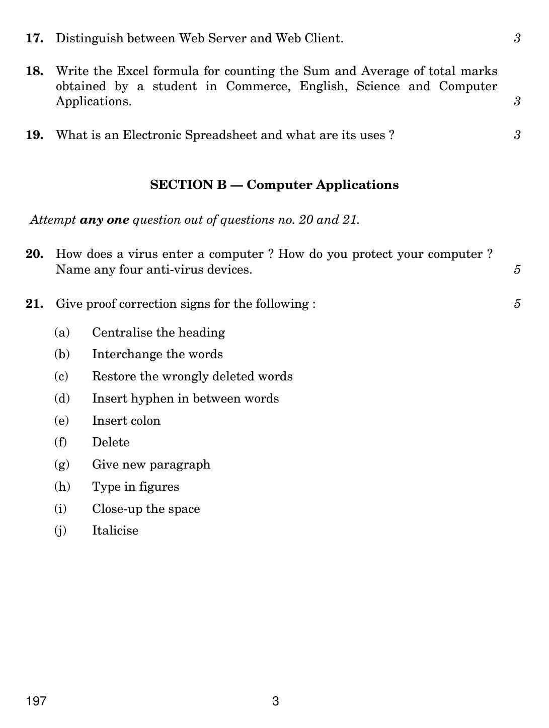 CBSE Class 12 197 TYPOGRAPHY & COMP APPLICATIONS 2019 Compartment Question Paper - IndCareer Docs