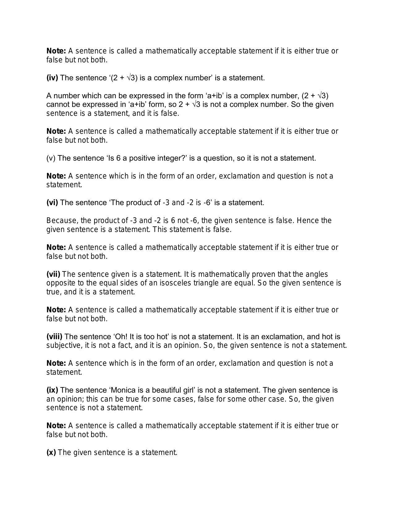 RS Aggarwal Solutions for 11th Class Maths Chapter 29-Mathematical ...