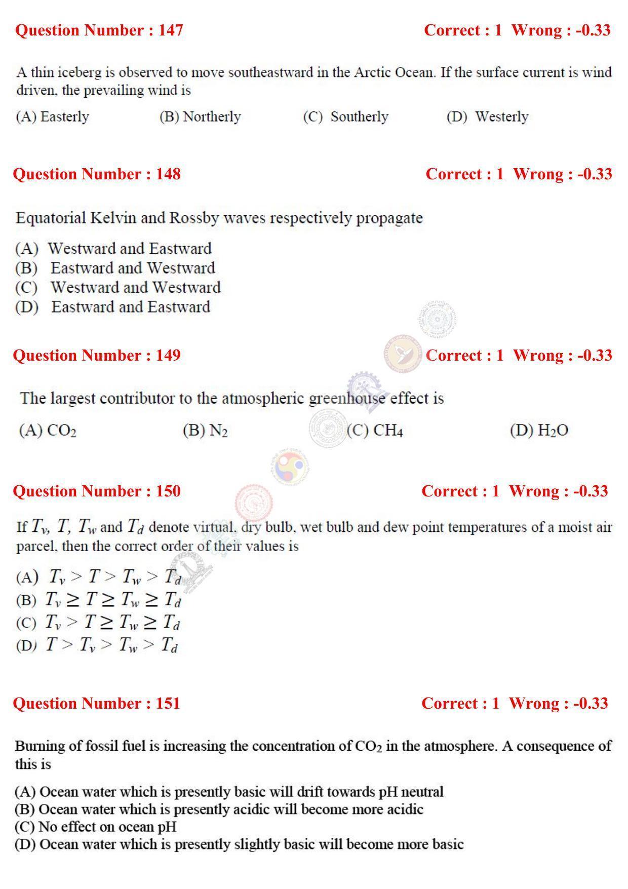 GATE 2017 Engineering Sciences (XE) Question Paper with Answer Key - IndCareer Docs