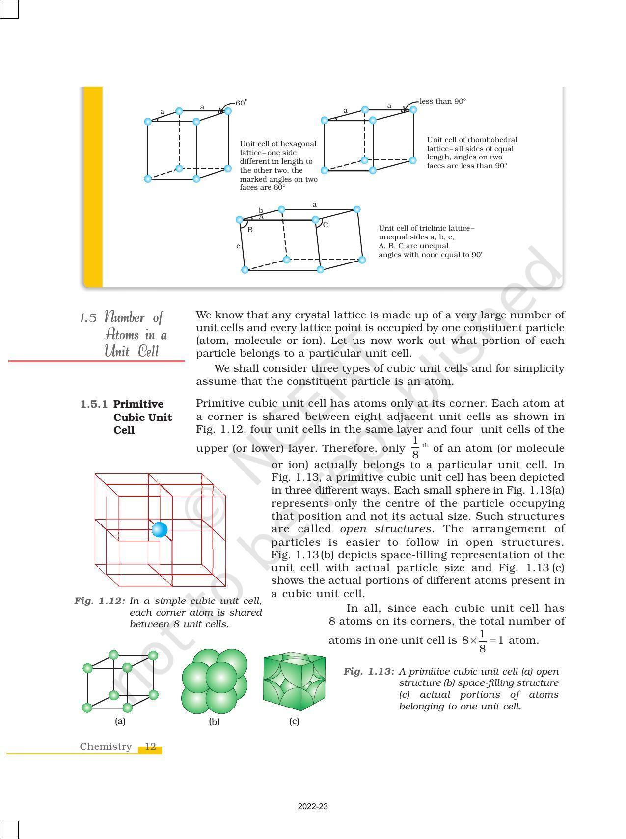 NCERT Book for Class 12 Chemistry Chapter 1 The Solid State - IndCareer ...