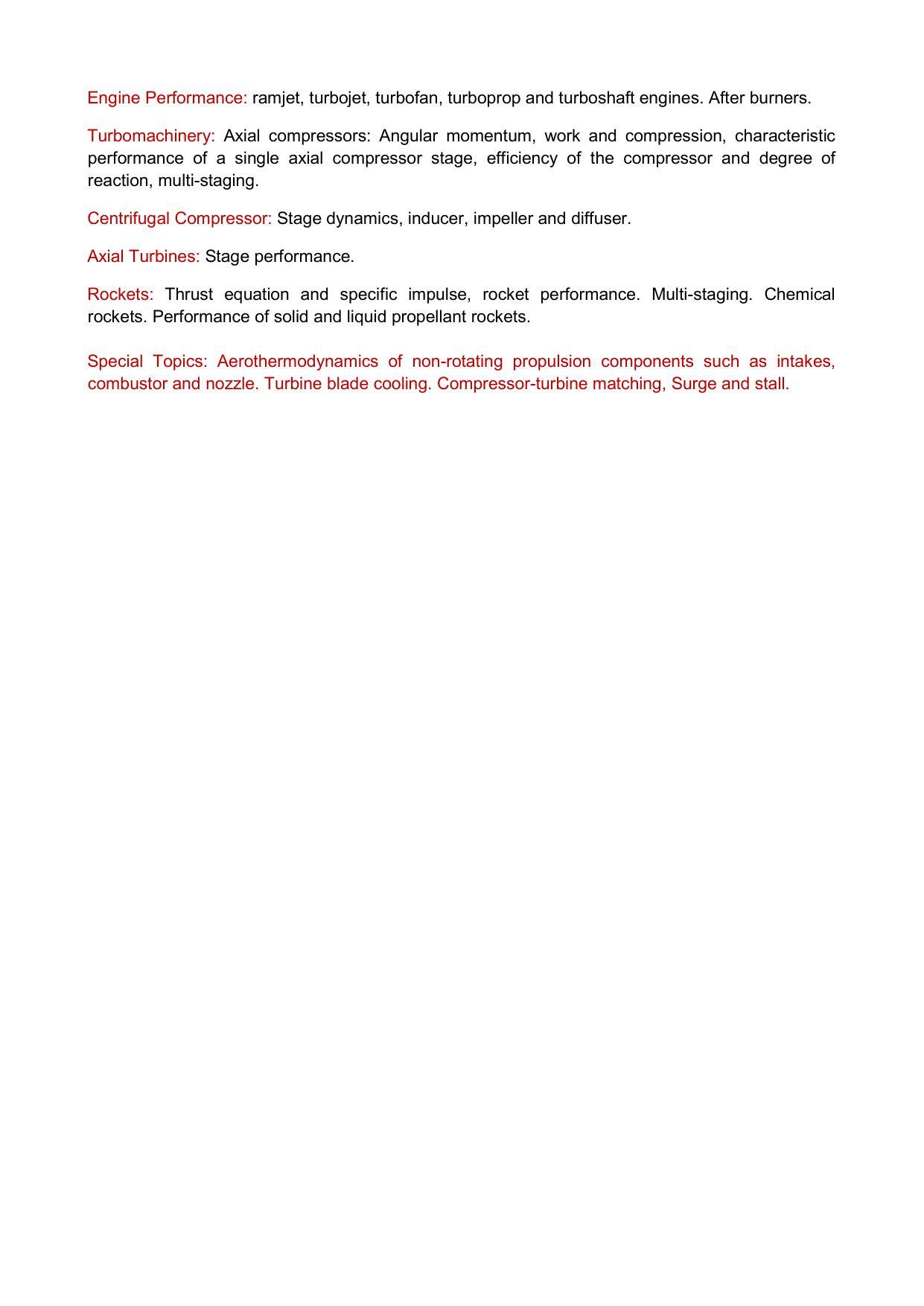 GATE Aerospace Engineering Syllabus - IndCareer Docs