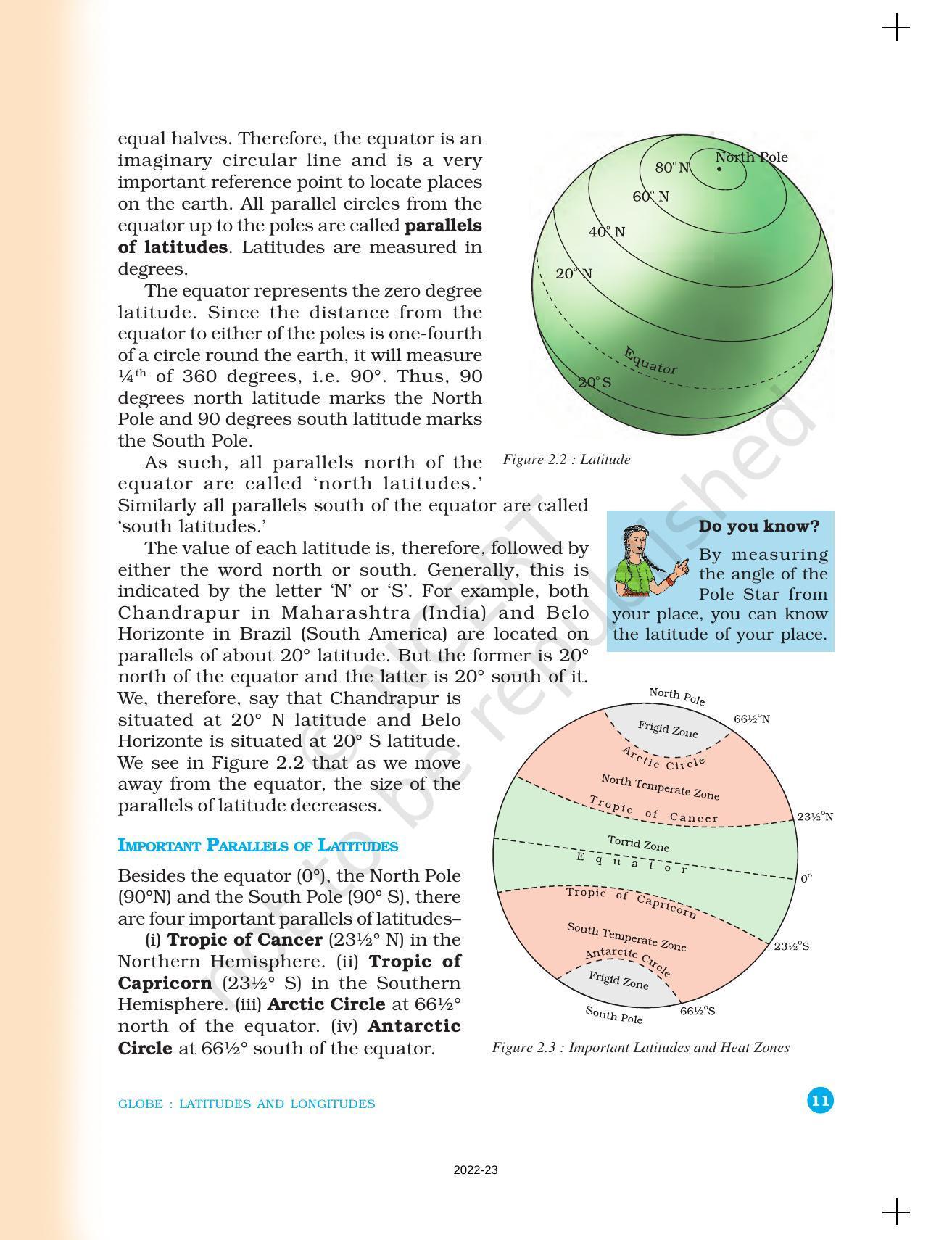 NCERT Book for Class 6 Social Science(Geography) : Chapter 2-Globe ...