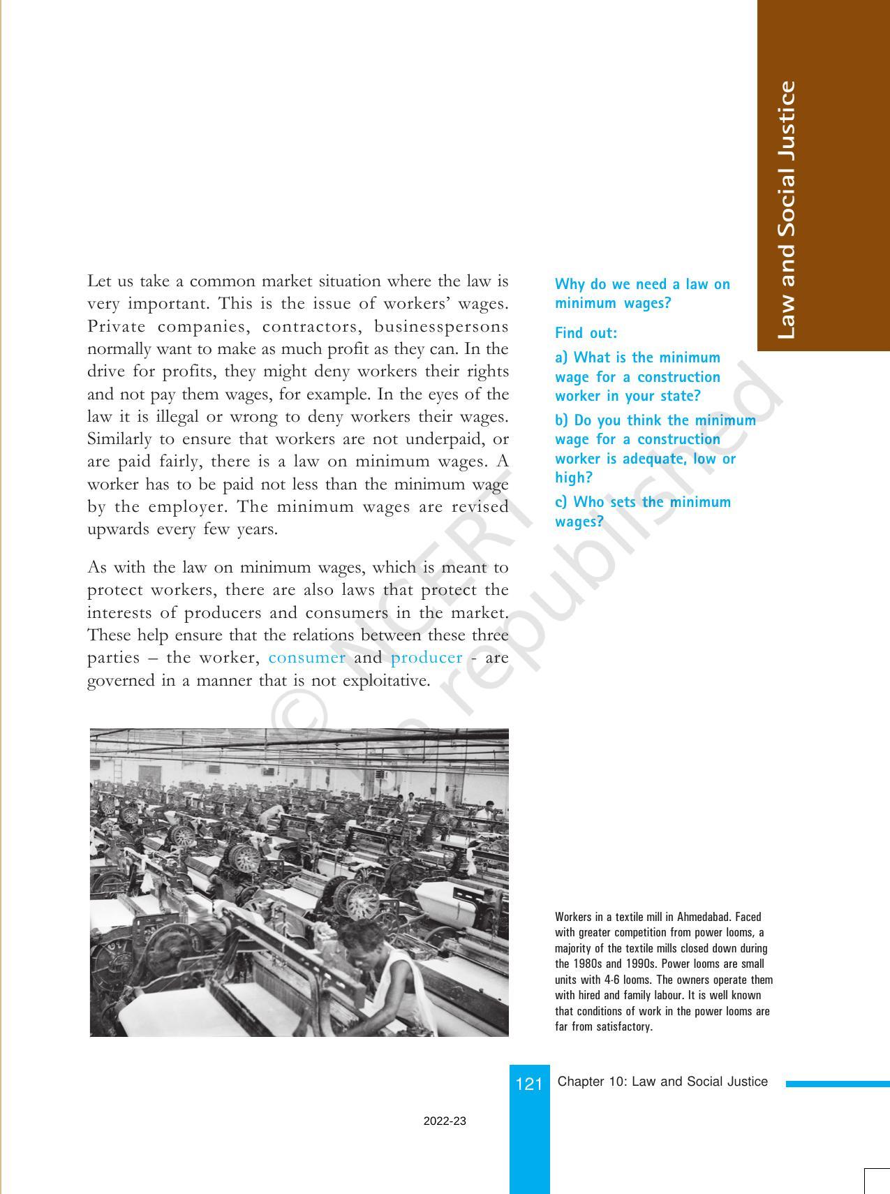 NCERT Book for Class 8 Civics Chapter 10 Law and Social Justice