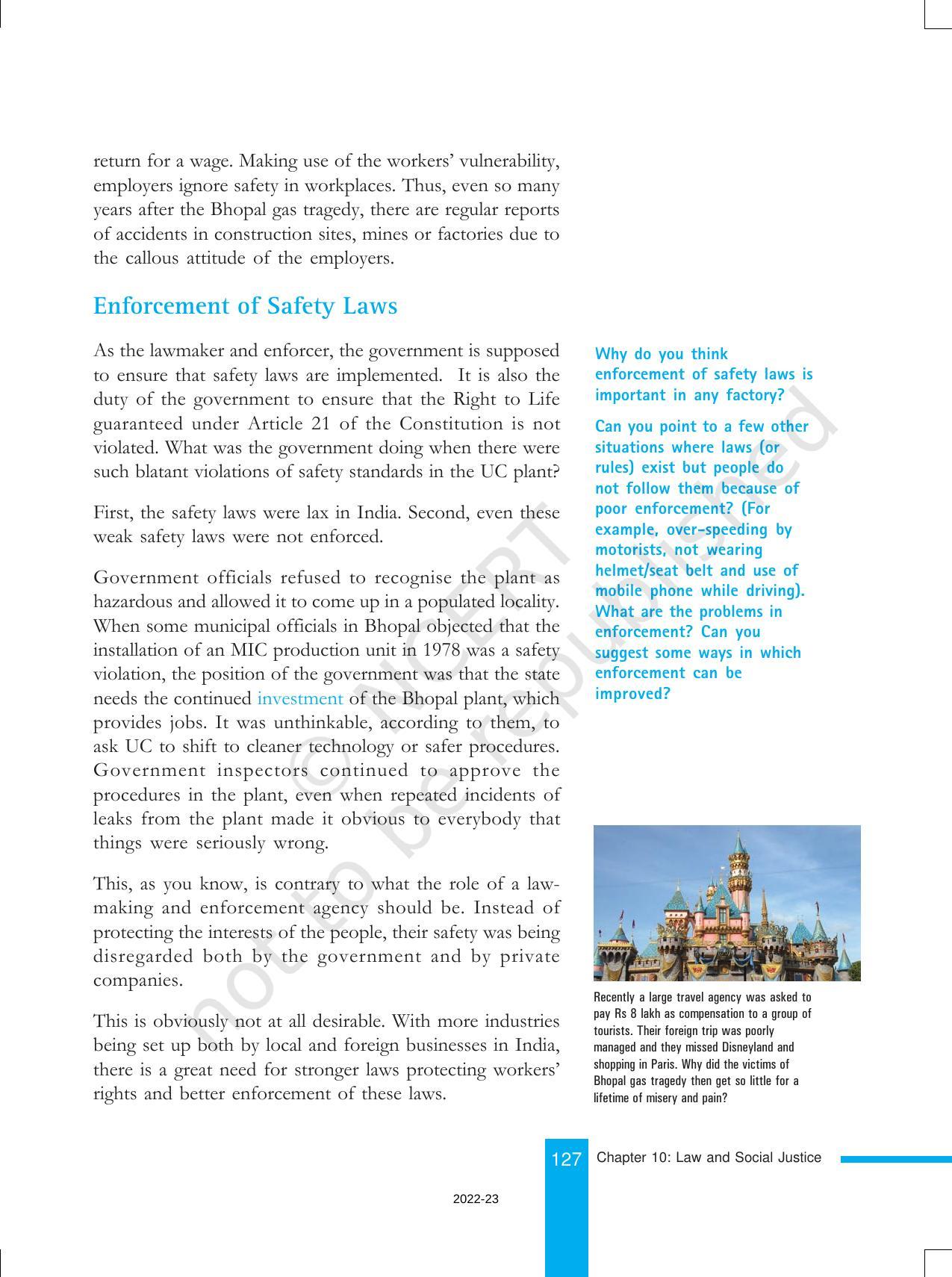 NCERT Book for Class 8 Civics Chapter 10 Law and Social Justice