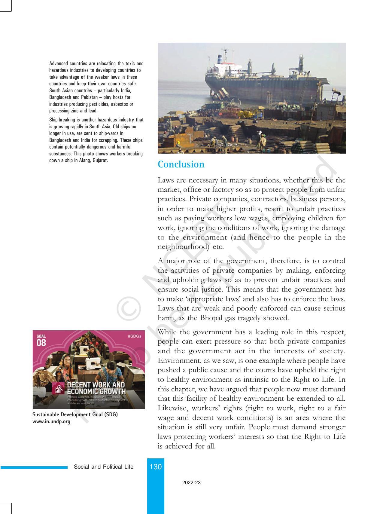 NCERT Book for Class 8 Civics Chapter 10 Law and Social Justice