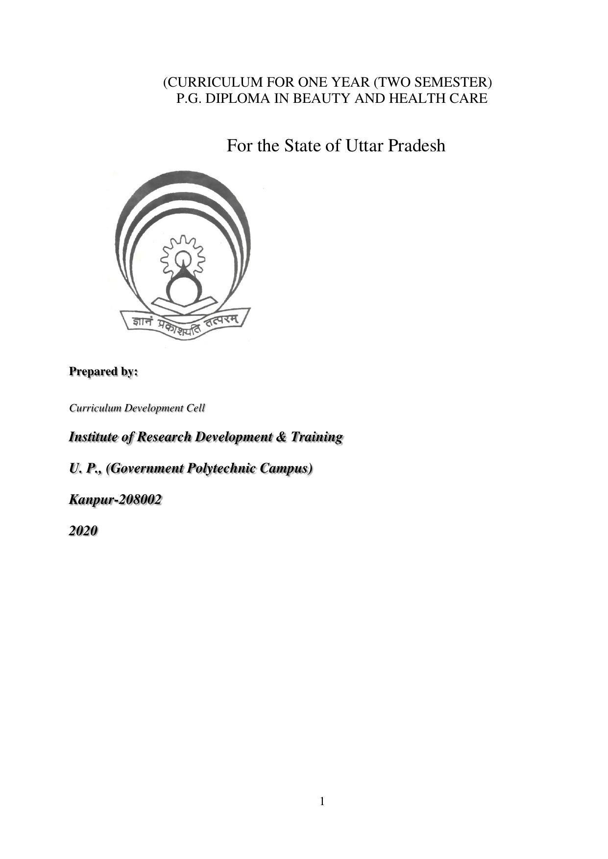 SYLLABUS FOR FIRST SEMESTER SESSION (2020-2021) - TWO SEMESTER POST ...