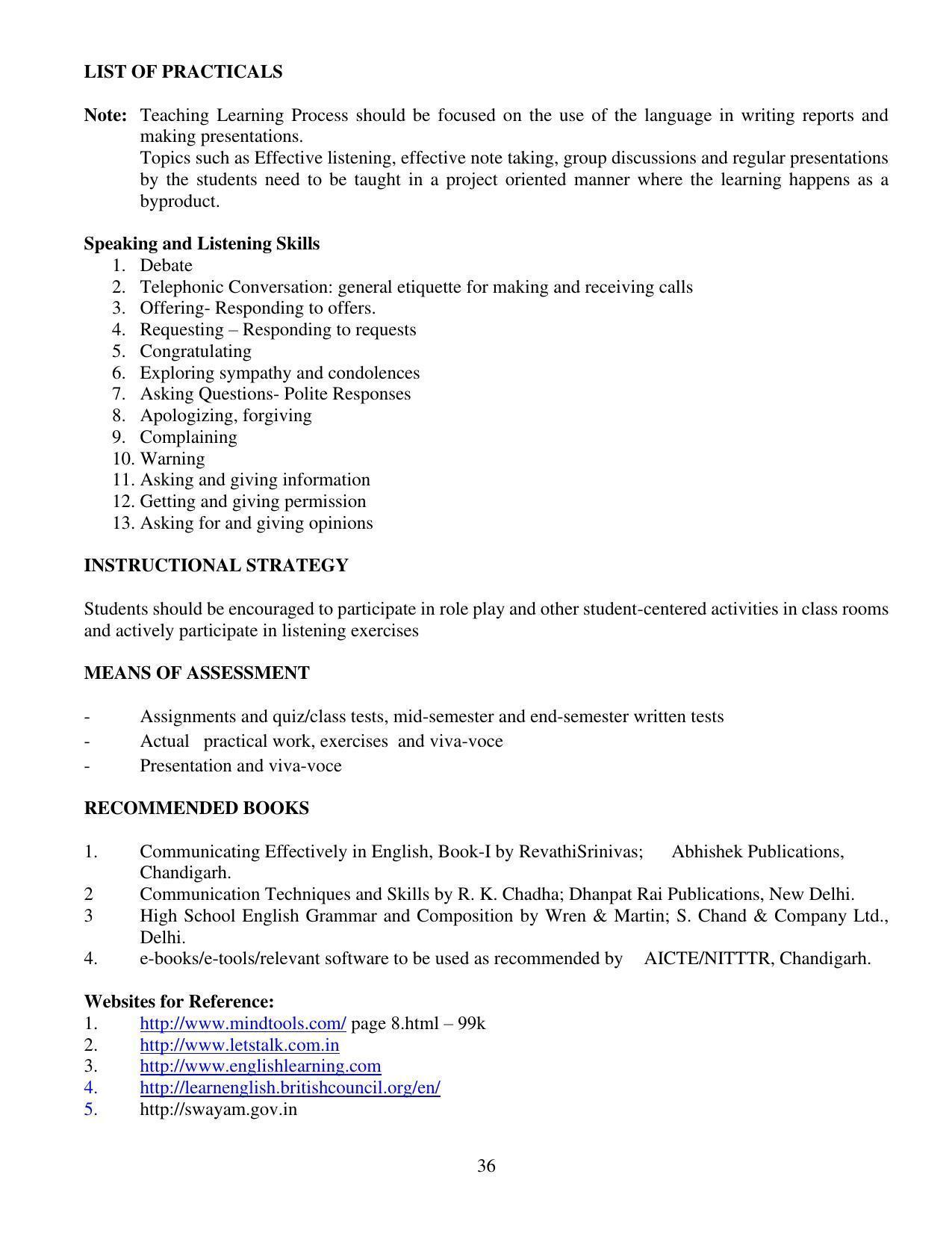 SYLLABUS FOR FIRST SEMESTER SESSION (2020-2021) - TWO SEMESTER POST ...