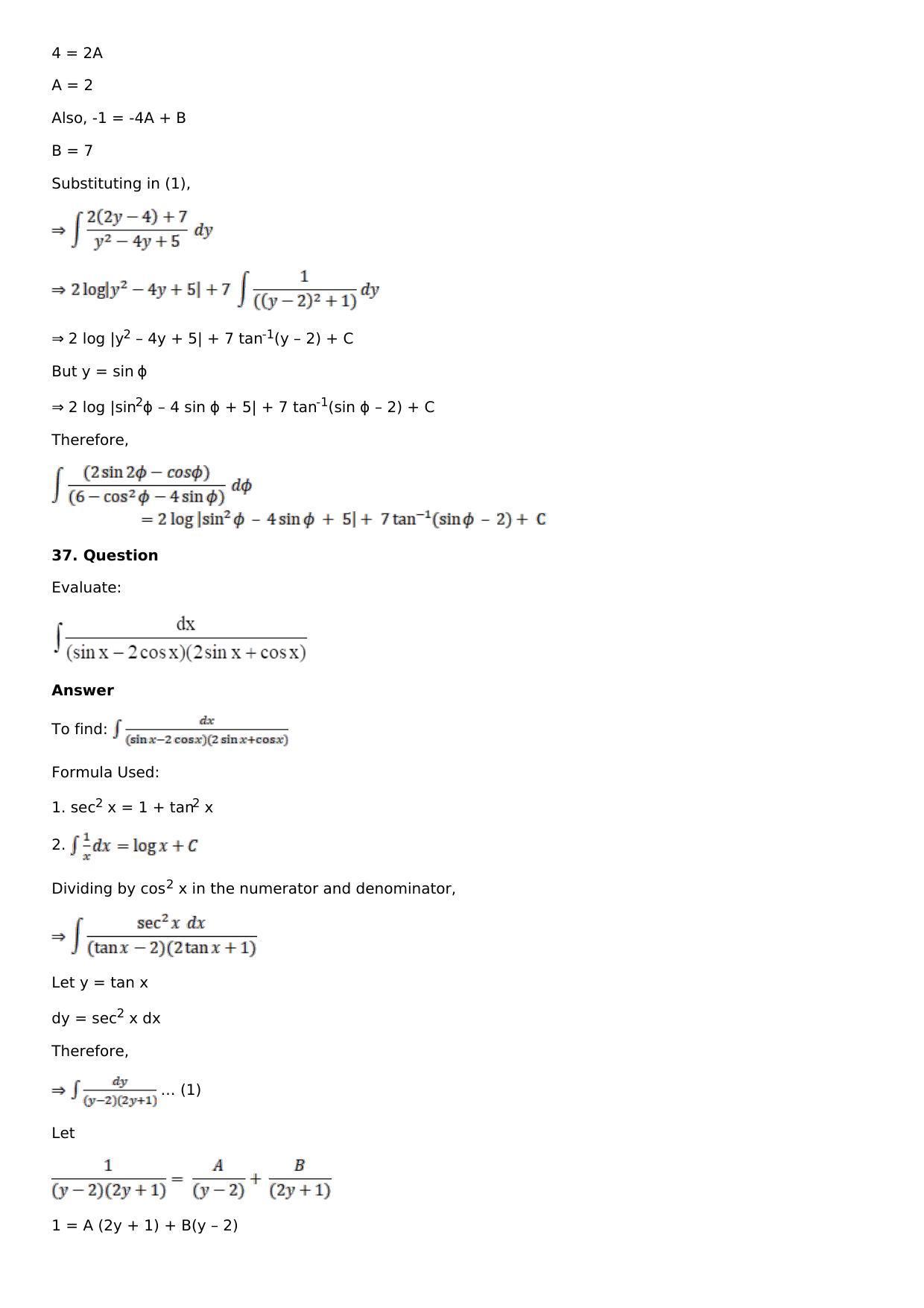 RS Aggarwal Solutions for 12th Class Maths Chapter 14-Some Special ...