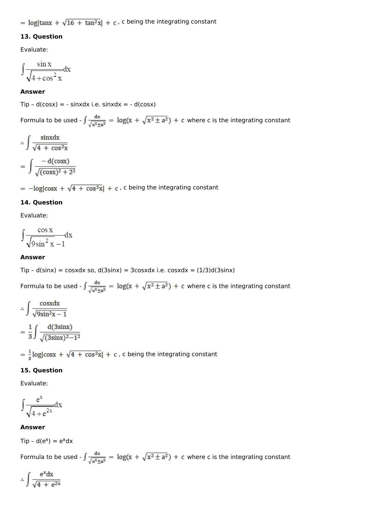 RS Aggarwal Solutions for 12th Class Maths Chapter 14-Some Special ...