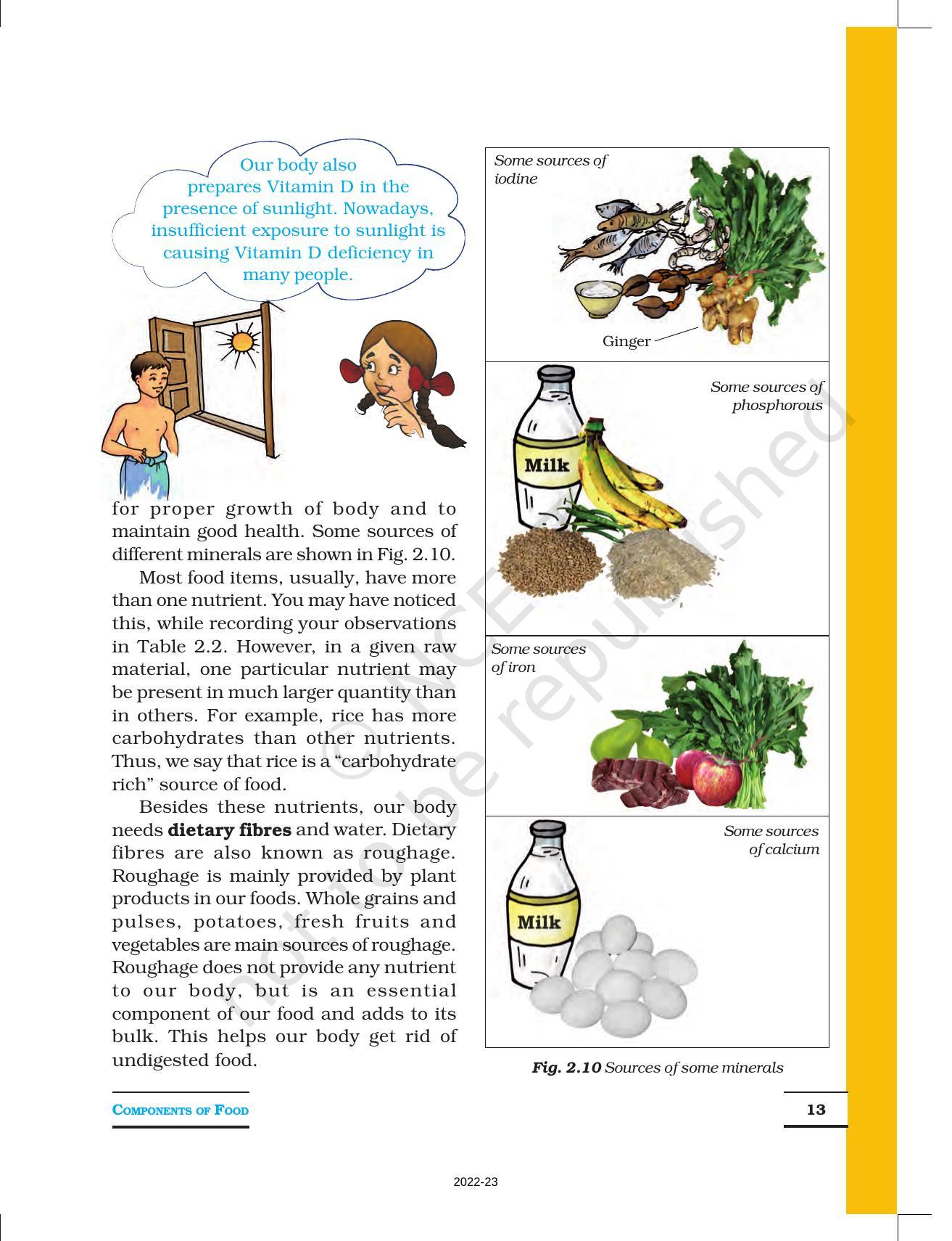 NCERT Book for Class 6 Science: Chapter 2-Components of Food ...
