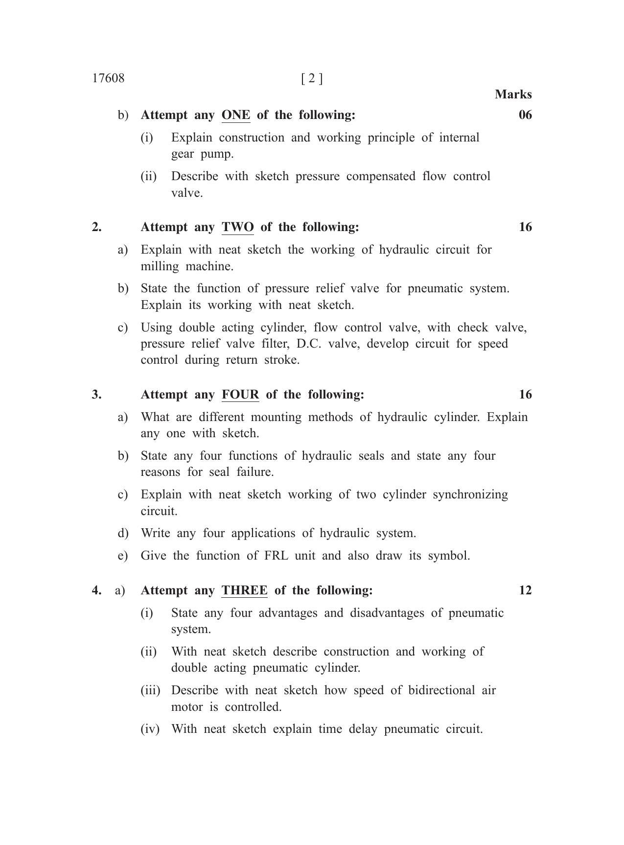 MSBTE Winter Question Paper 2019 - Industrial Fluid Power - IndCareer Docs