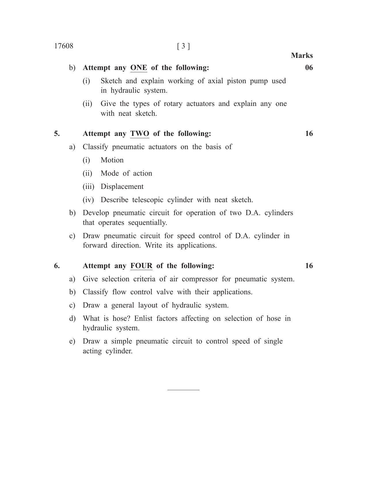 MSBTE Winter Question Paper 2019 - Industrial Fluid Power - IndCareer Docs