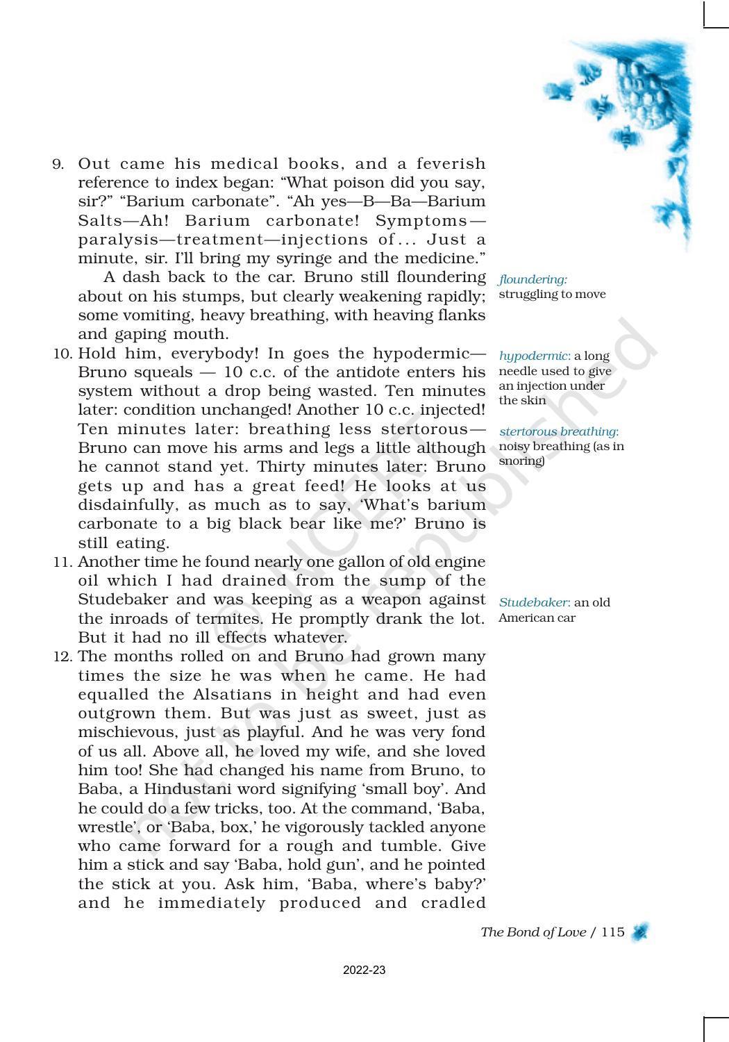 NCERT Book for Class 9 English Chapter 9 The Bond of Love