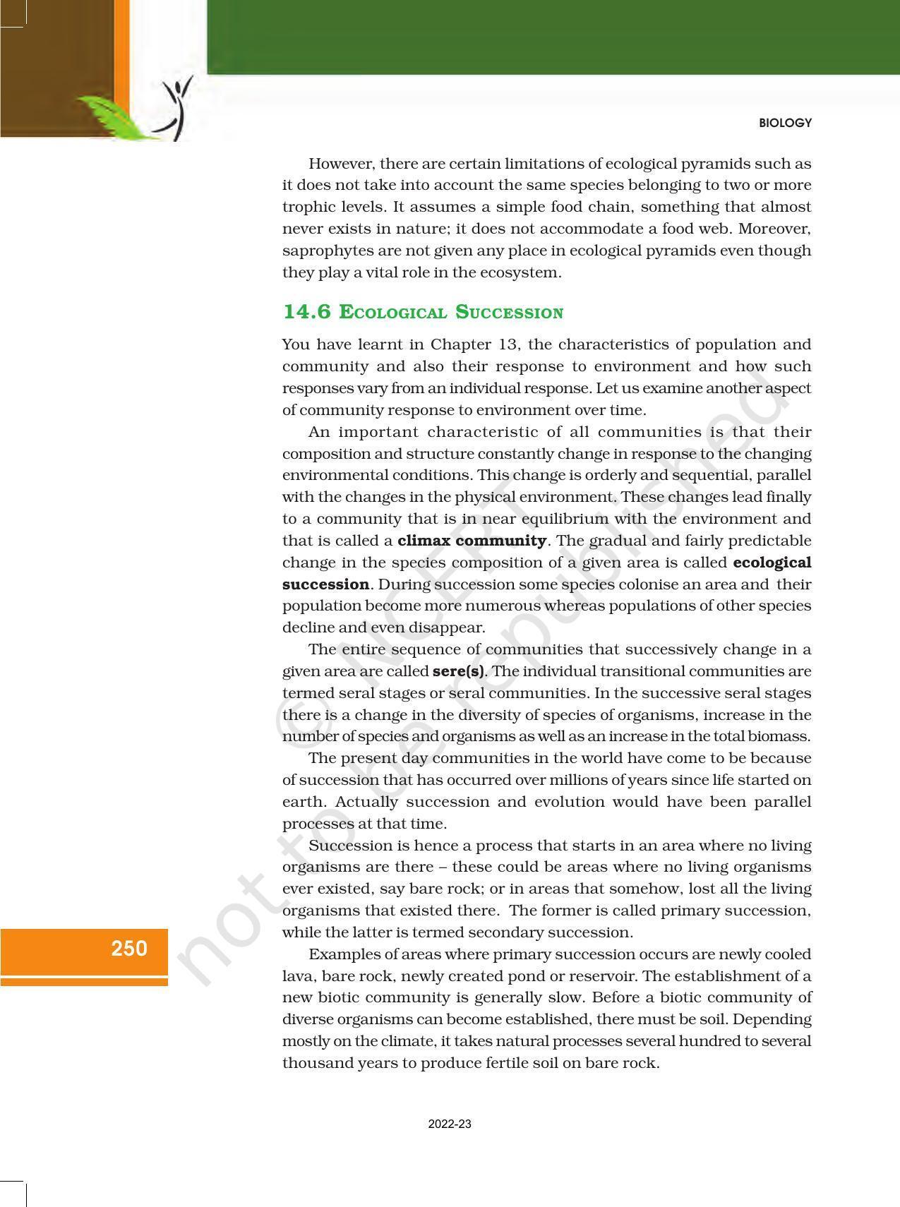 NCERT Book for Class 12 Biology Chapter 14 Ecosystem - IndCareer Docs