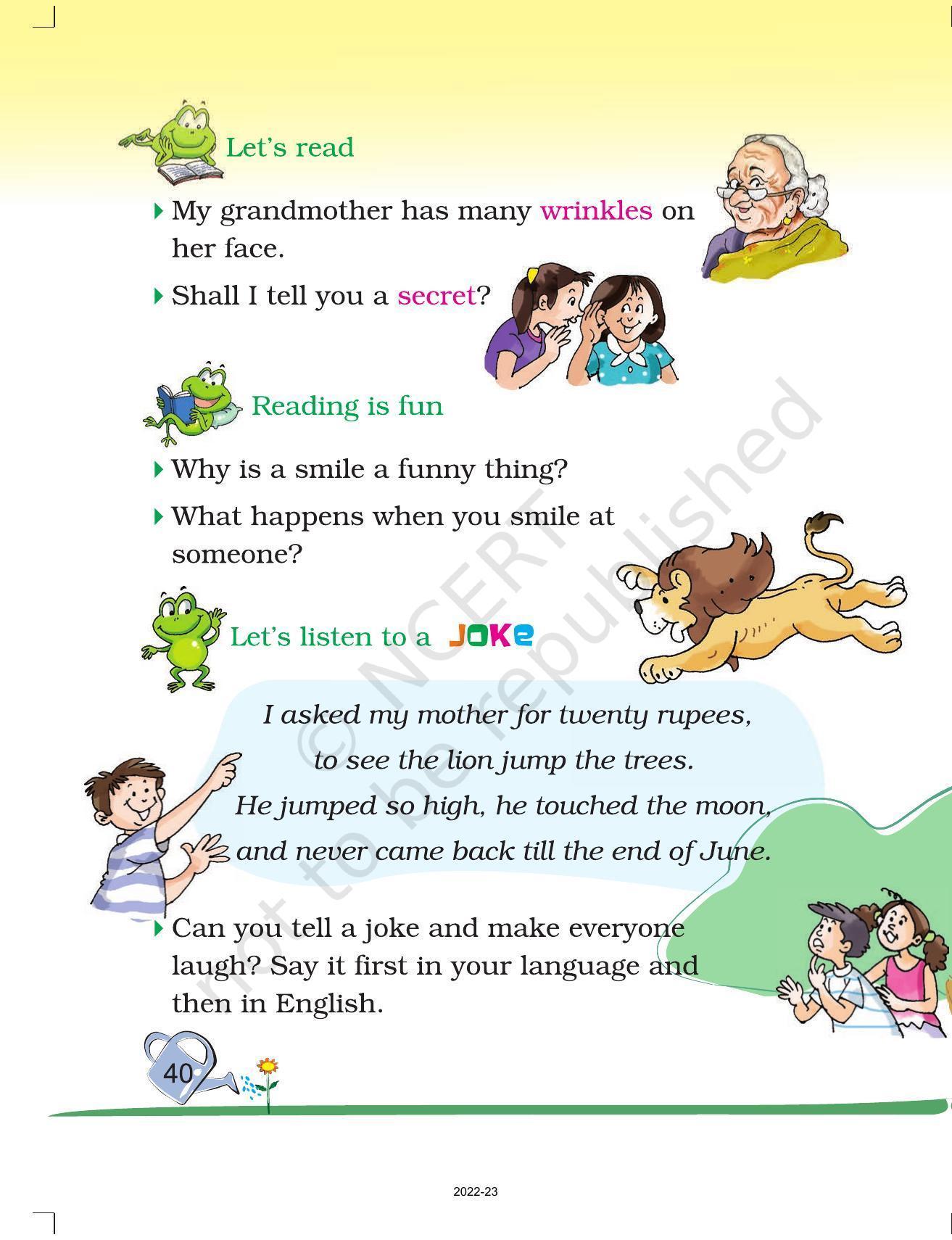 NCERT Book for Class 2 English (Marigold):Chapter 3-A Smile - IndCareer ...