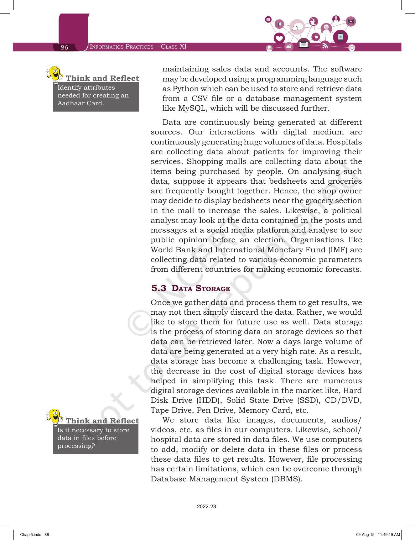 Ncert Book For Class 11 Informatics Practices Chapter 5