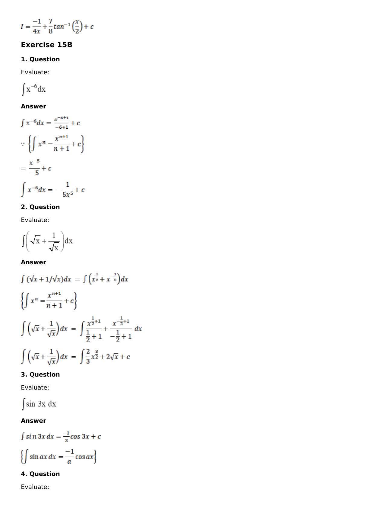 RS Aggarwal Solutions for 12th Class Maths Chapter 15-Integration Using Partial Fractions ...