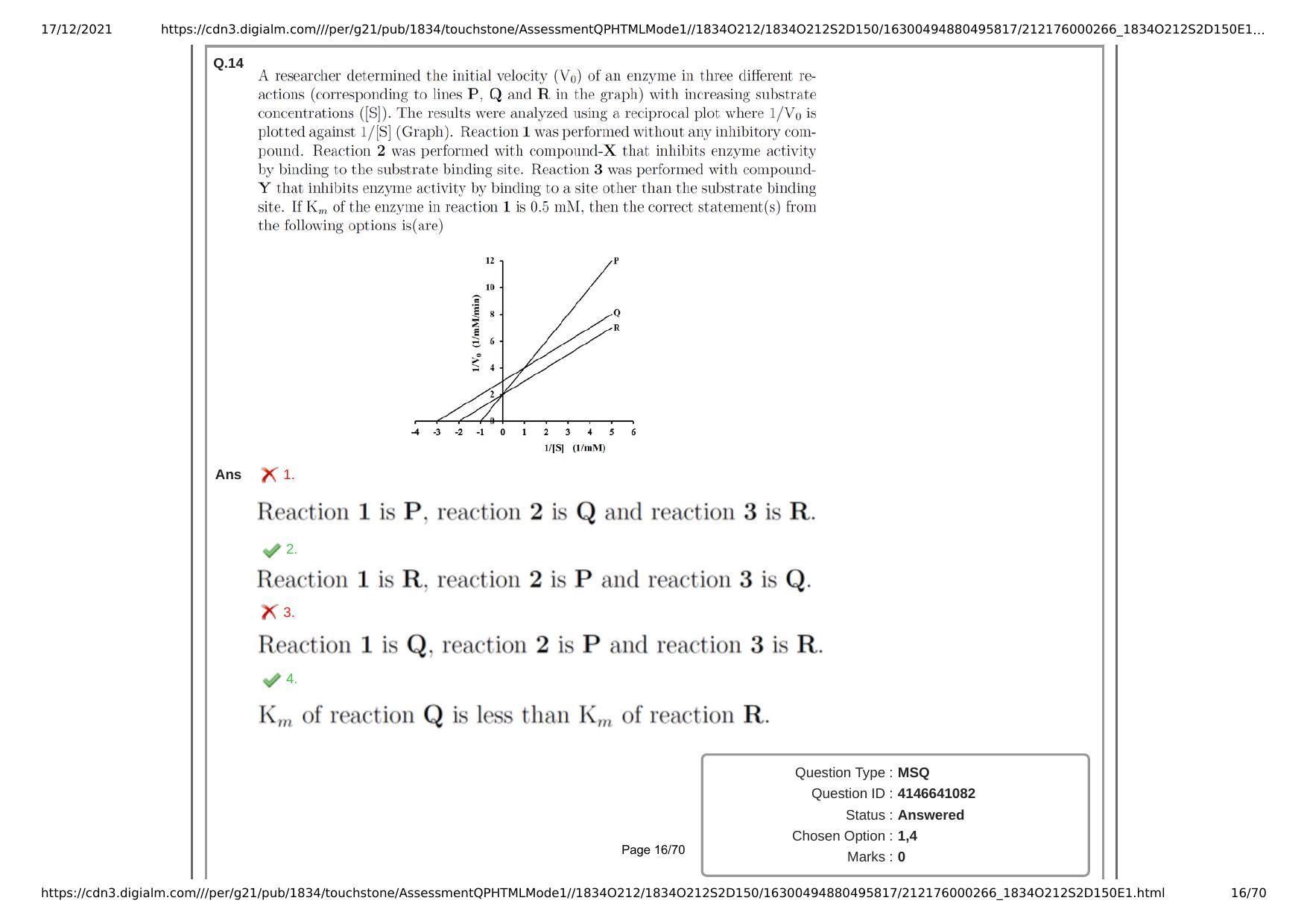 NEST Session II 2021 Question Paper - IndCareer Docs