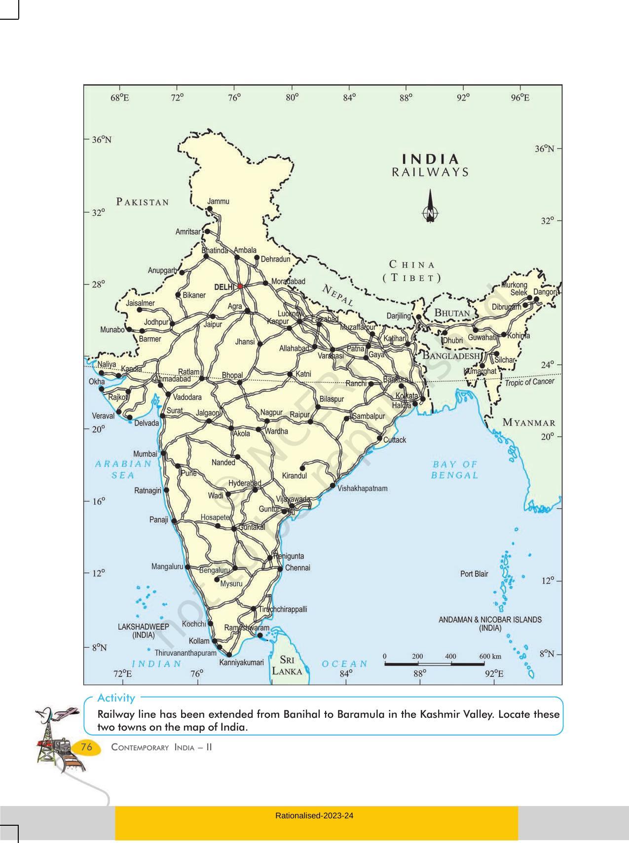 NCERT Book for Class 10 Geography Chapter 7 Lifelines of National Economy