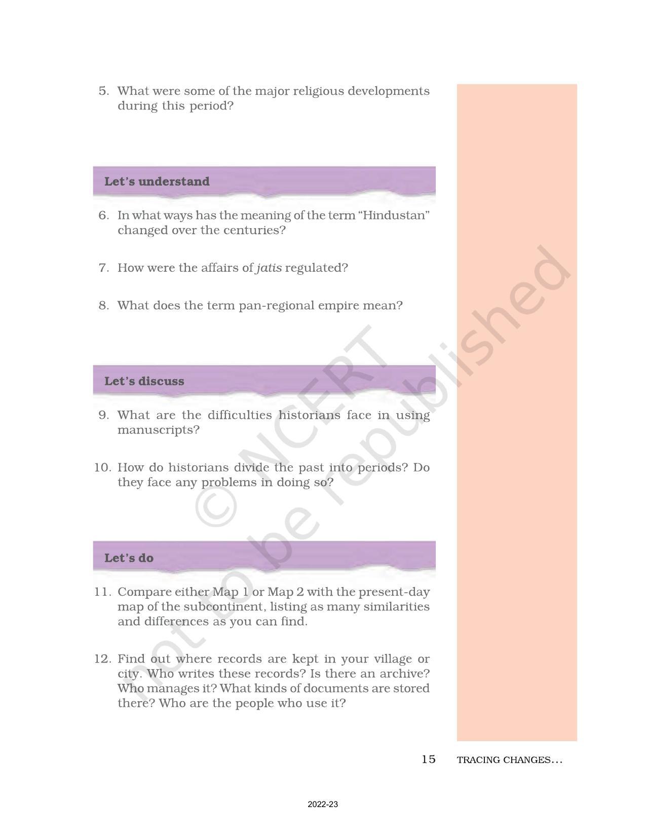 NCERT Book for Class 7 Social Science(History): Chapter 1-Tracing ...