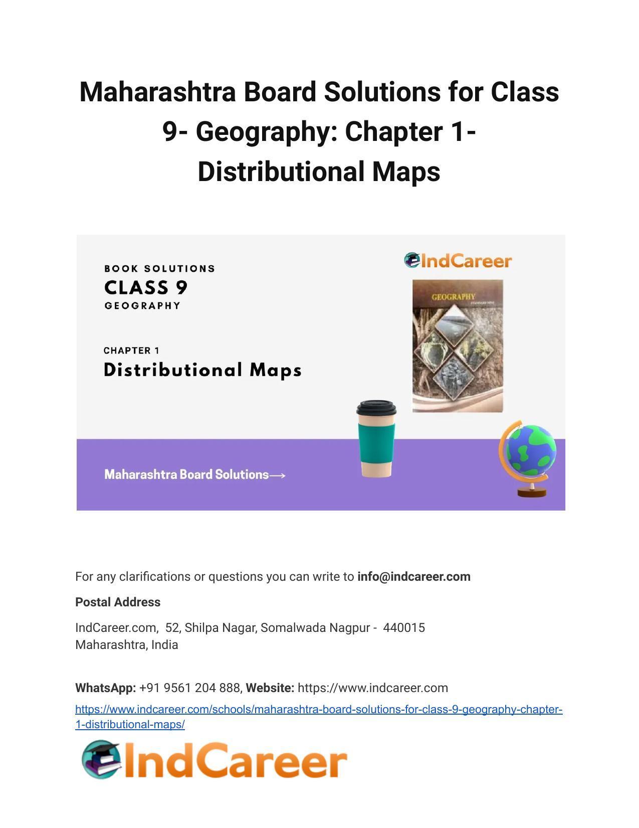 Maharashtra Board Solutions for Class 9- Geography: Chapter 1 ...
