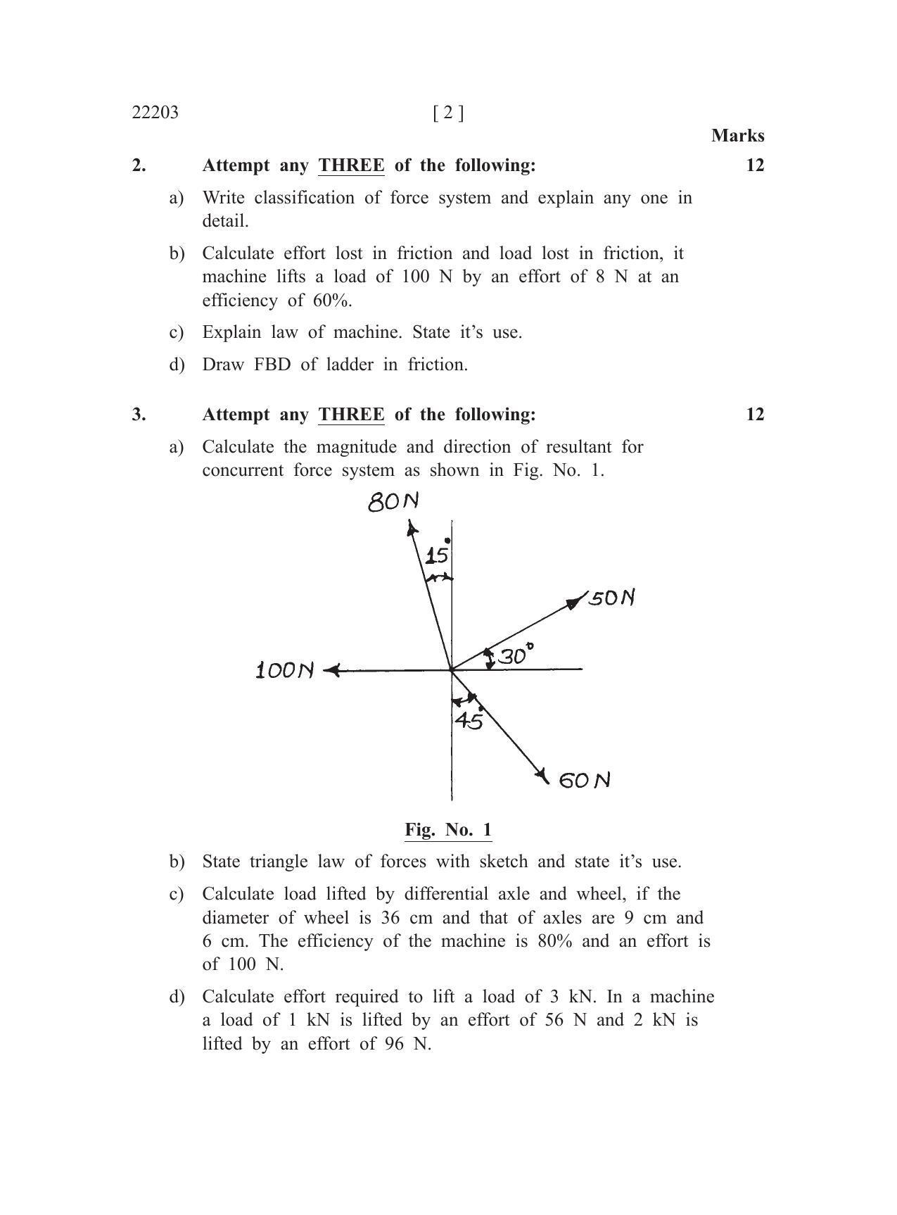 MSBTE Summer Question Paper 2019 - Applied Mechanic - IndCareer Docs