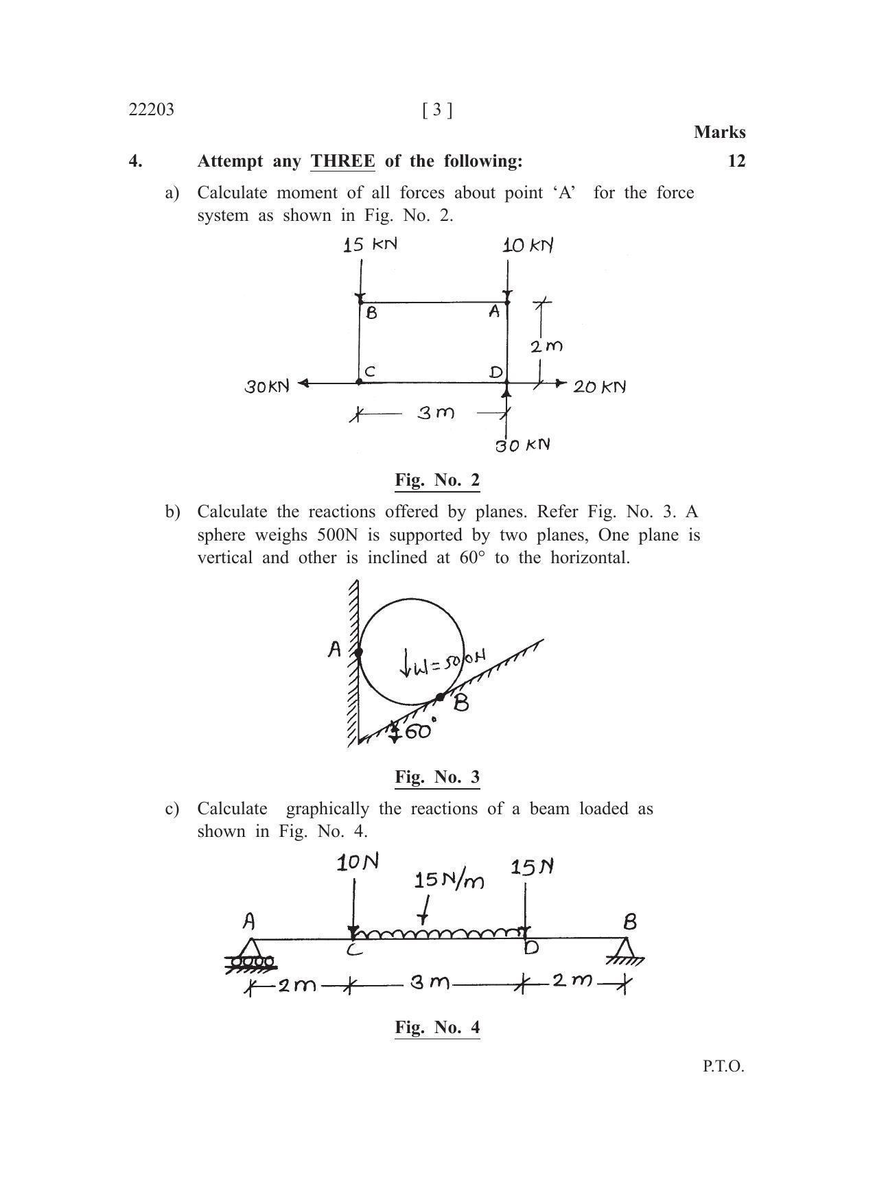 MSBTE Summer Question Paper 2019 - Applied Mechanic - IndCareer Docs