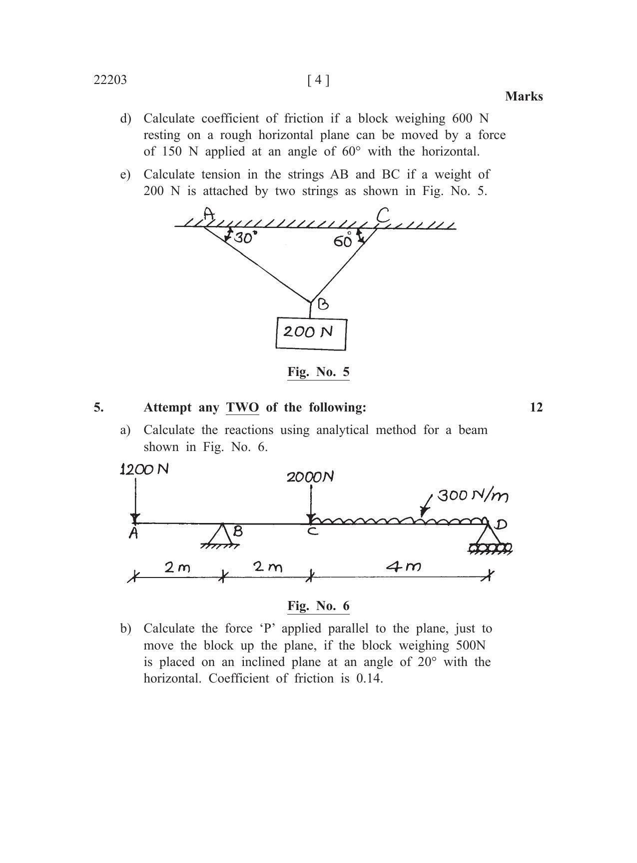 MSBTE Summer Question Paper 2019 - Applied Mechanic - IndCareer Docs