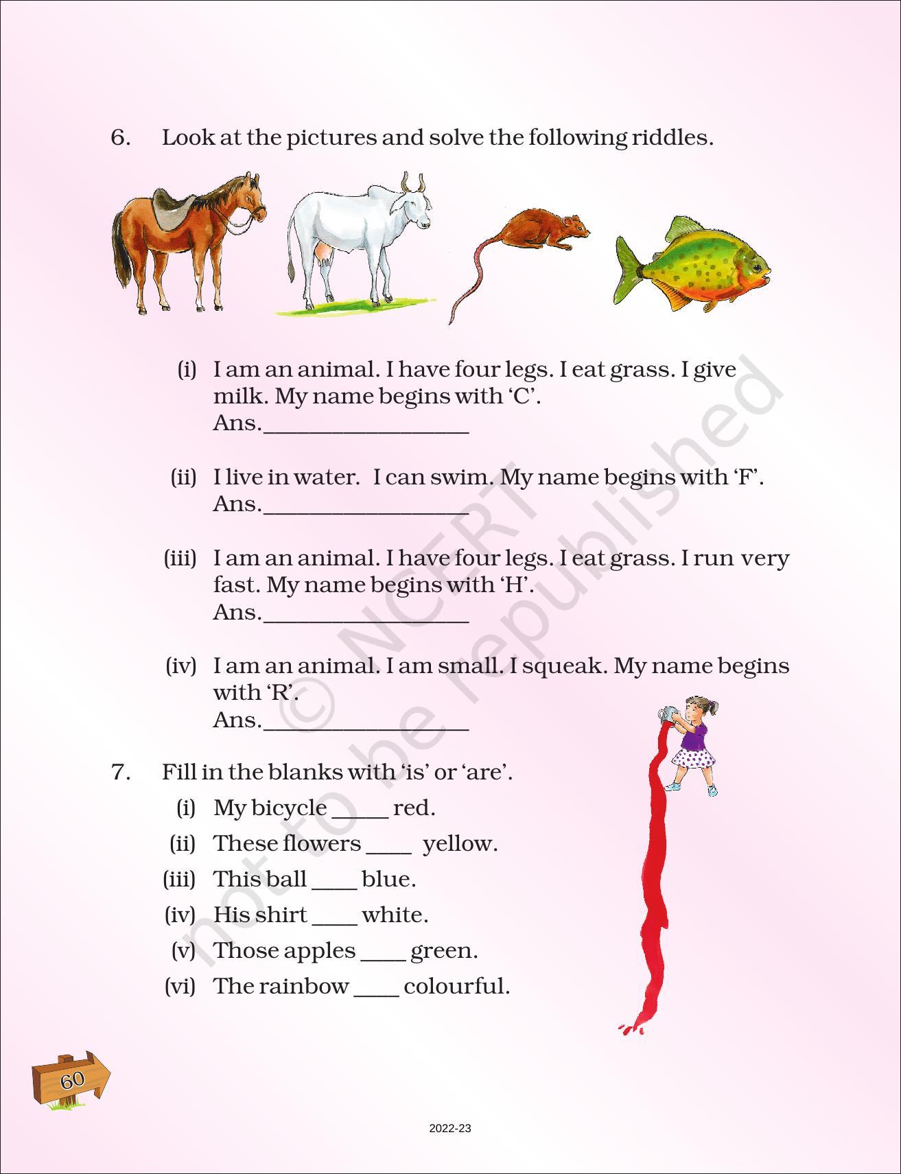 NCERT Book for Class 2 English (Raindrops):Chapter 14-Colours ...